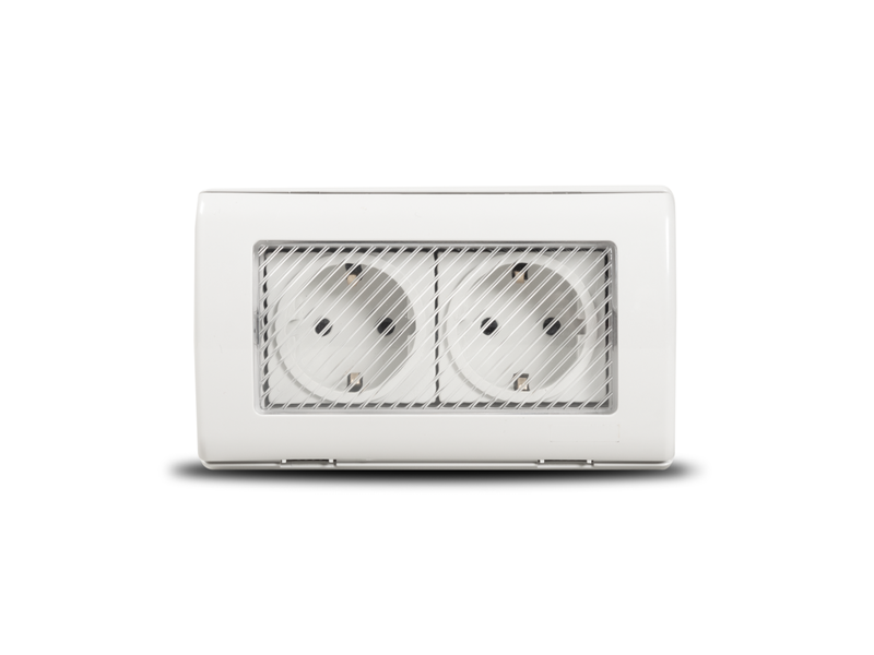 Prize, Intrerupatoare & Doze > Aparente etans > Priza Dubla PT IP55 ...