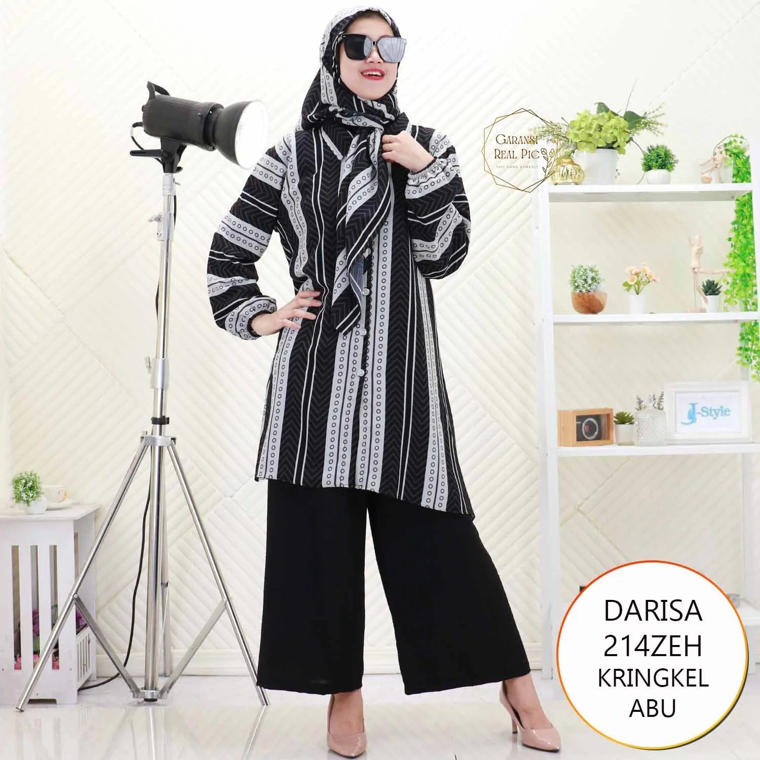 Jual Darisa - Produk Darisa Oneset Tunik Set Hijab Kringkel Motif Busui ...