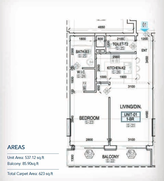 Apartment layouts: 1-2, 3+ rooms in Kappa Acca 3 in Dubai | Korter