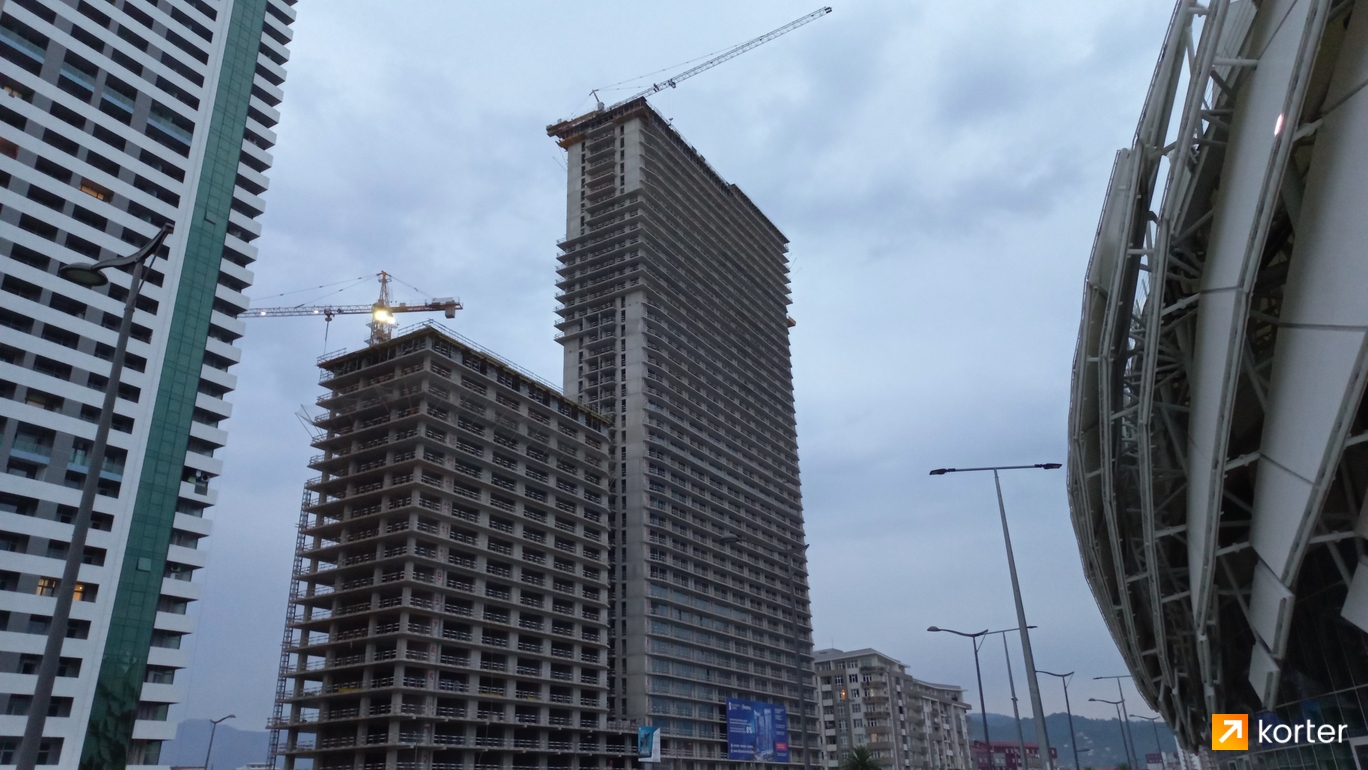 Calligraphy Towers, Batumi — prices of the apartments, photos, map, layouts