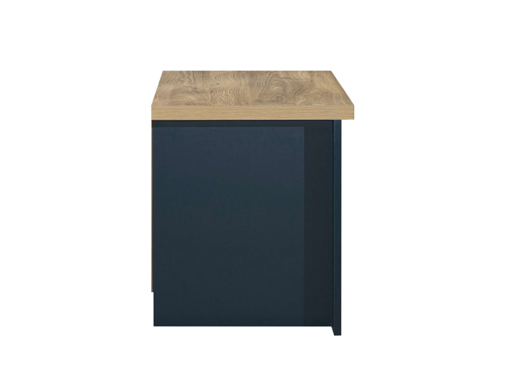Birlea Highgate Navy & Oak 2 Drawer Bedside - Bedworld