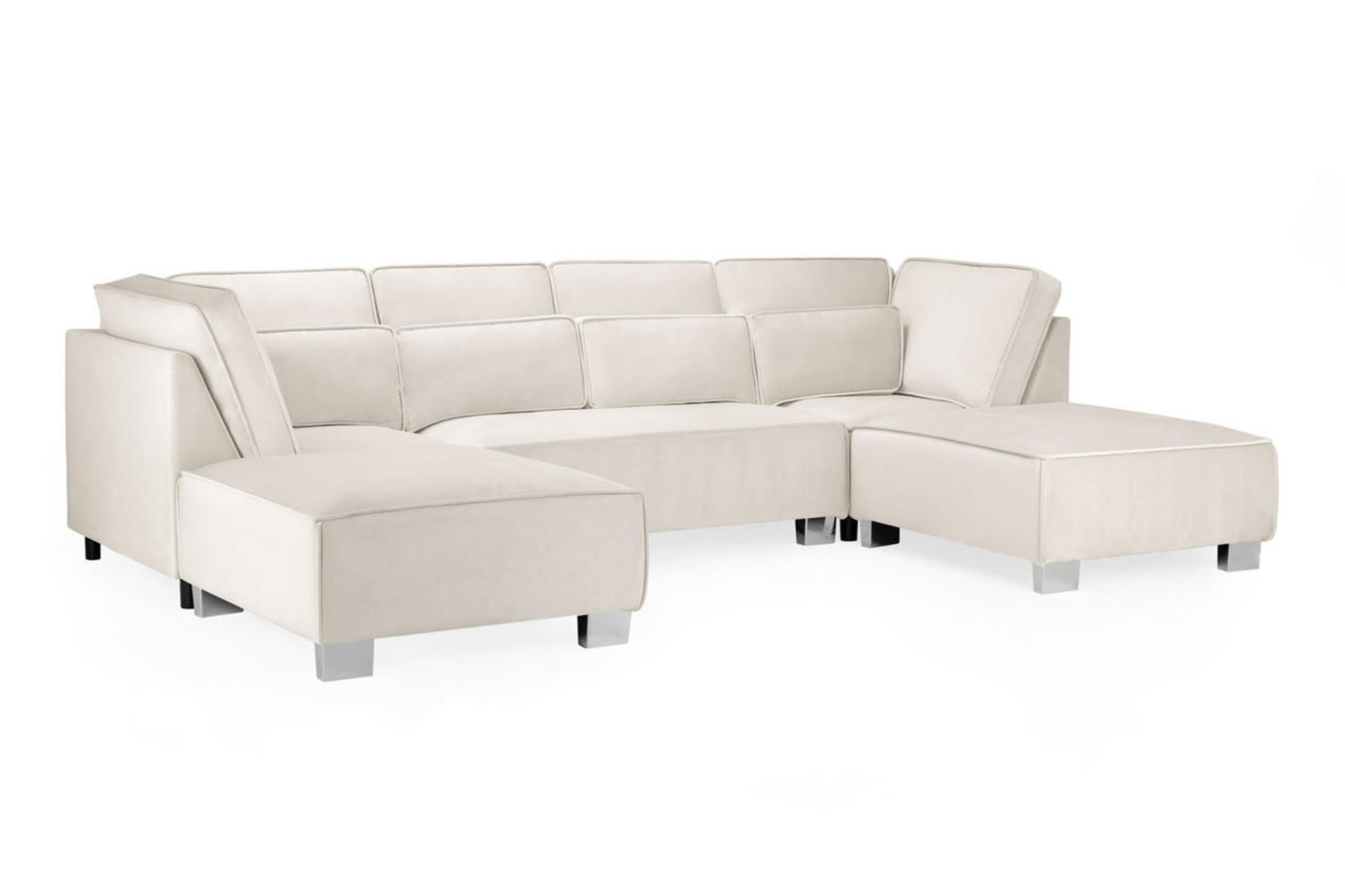 Sloane Beige U Shape Corner Sofa - Bedworld