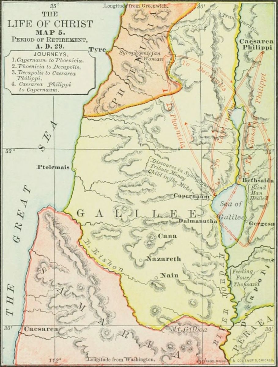 The Life of Christ, Period of Retirement - The Rand-McNally Bible Atlas ...