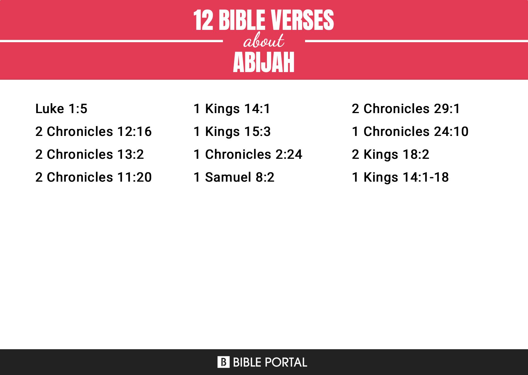 12 Bible Verses about Abijah