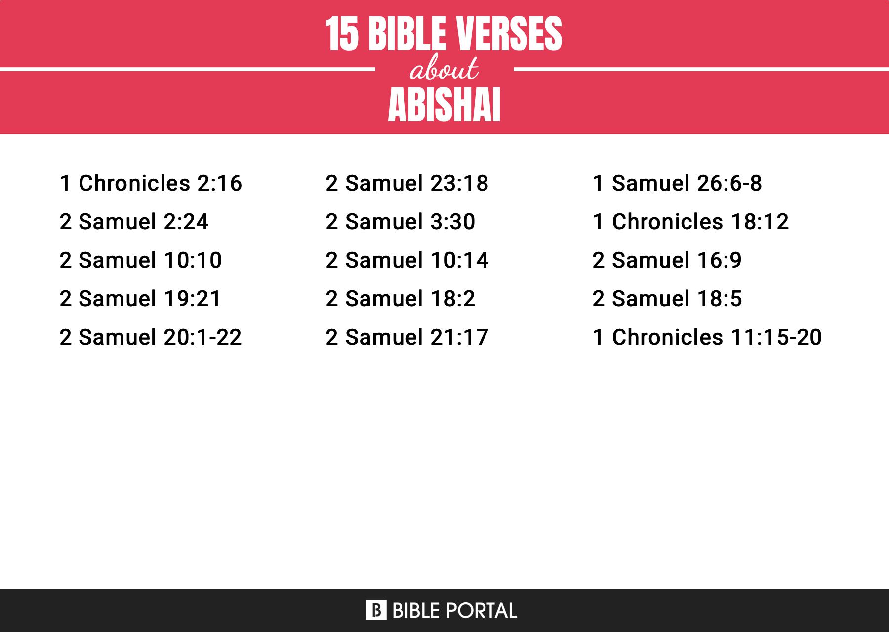 15 Bible Verses about Abishai