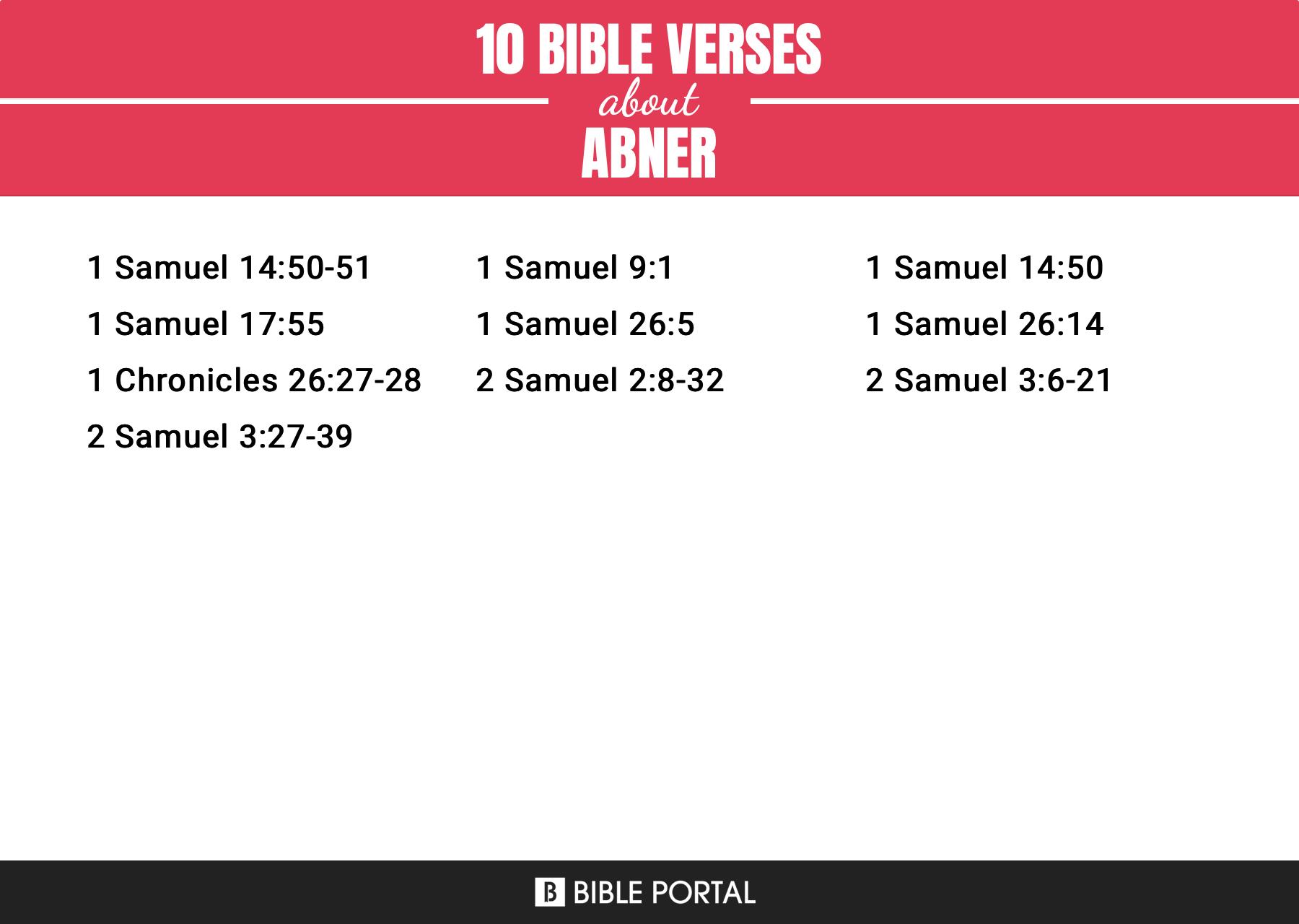 10 Bible Verses about Abner