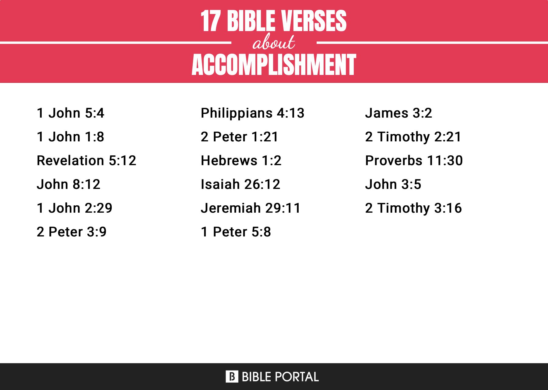 17 Bible Verses about Accomplishment