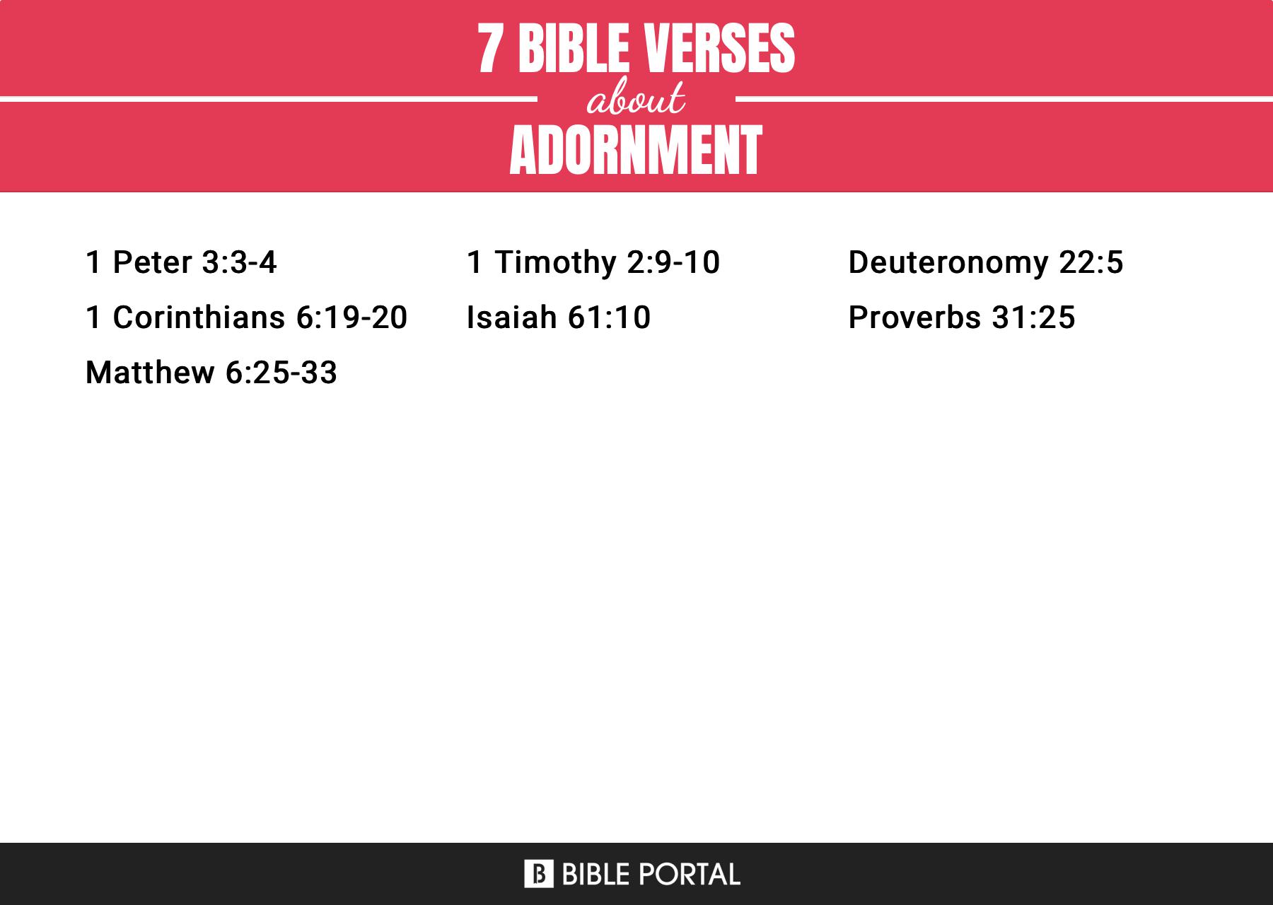 7 Bible Verses about Adornment