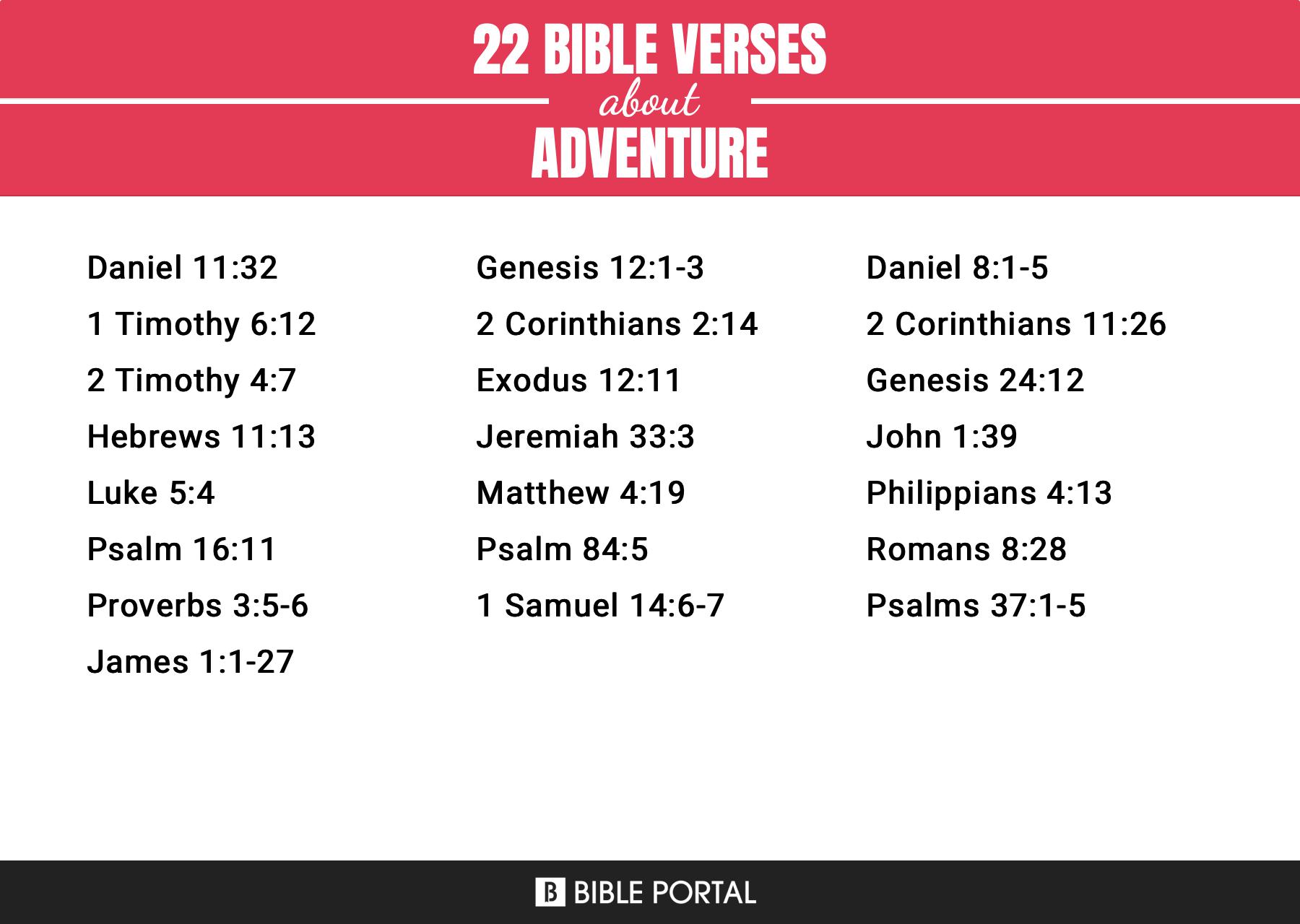22 Bible Verses about Adventure