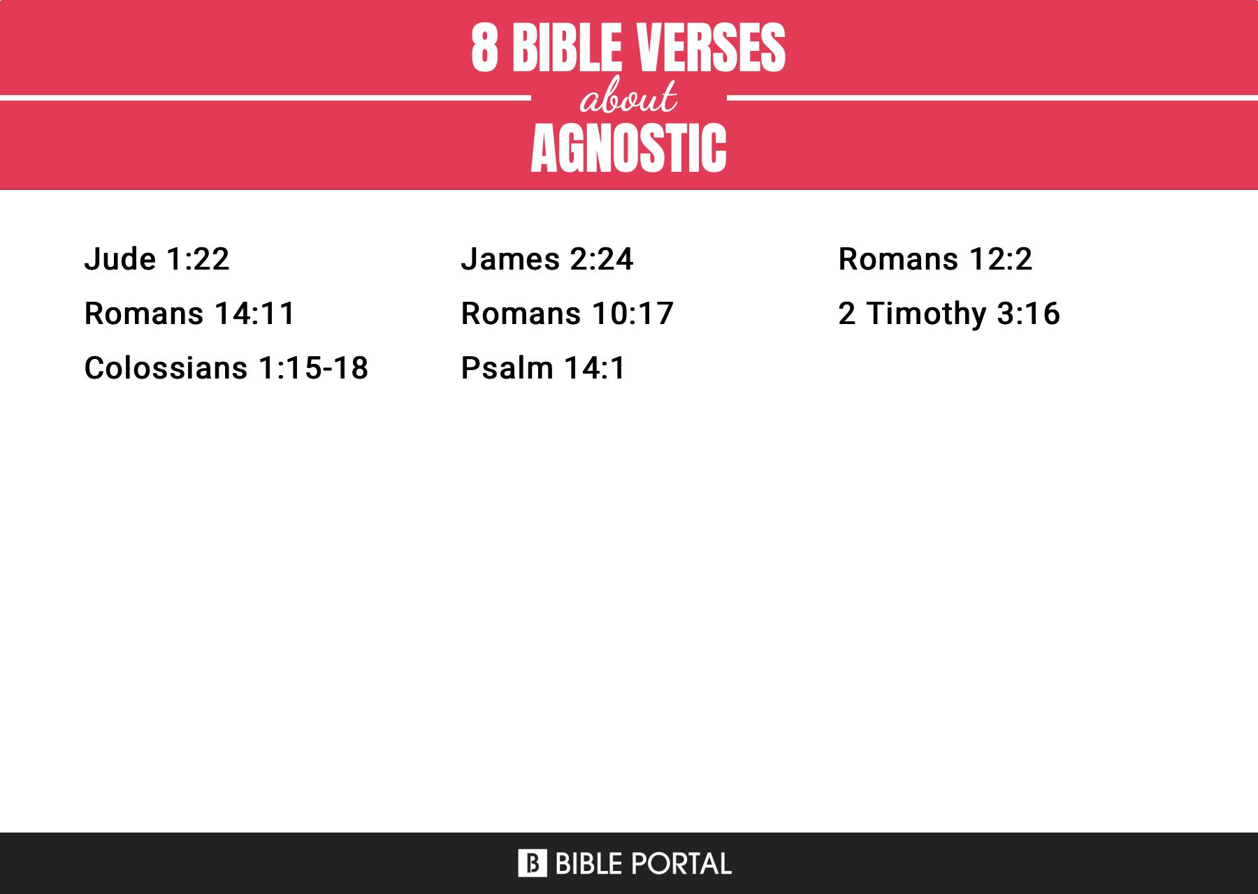 8 Bible Verses about Agnostic