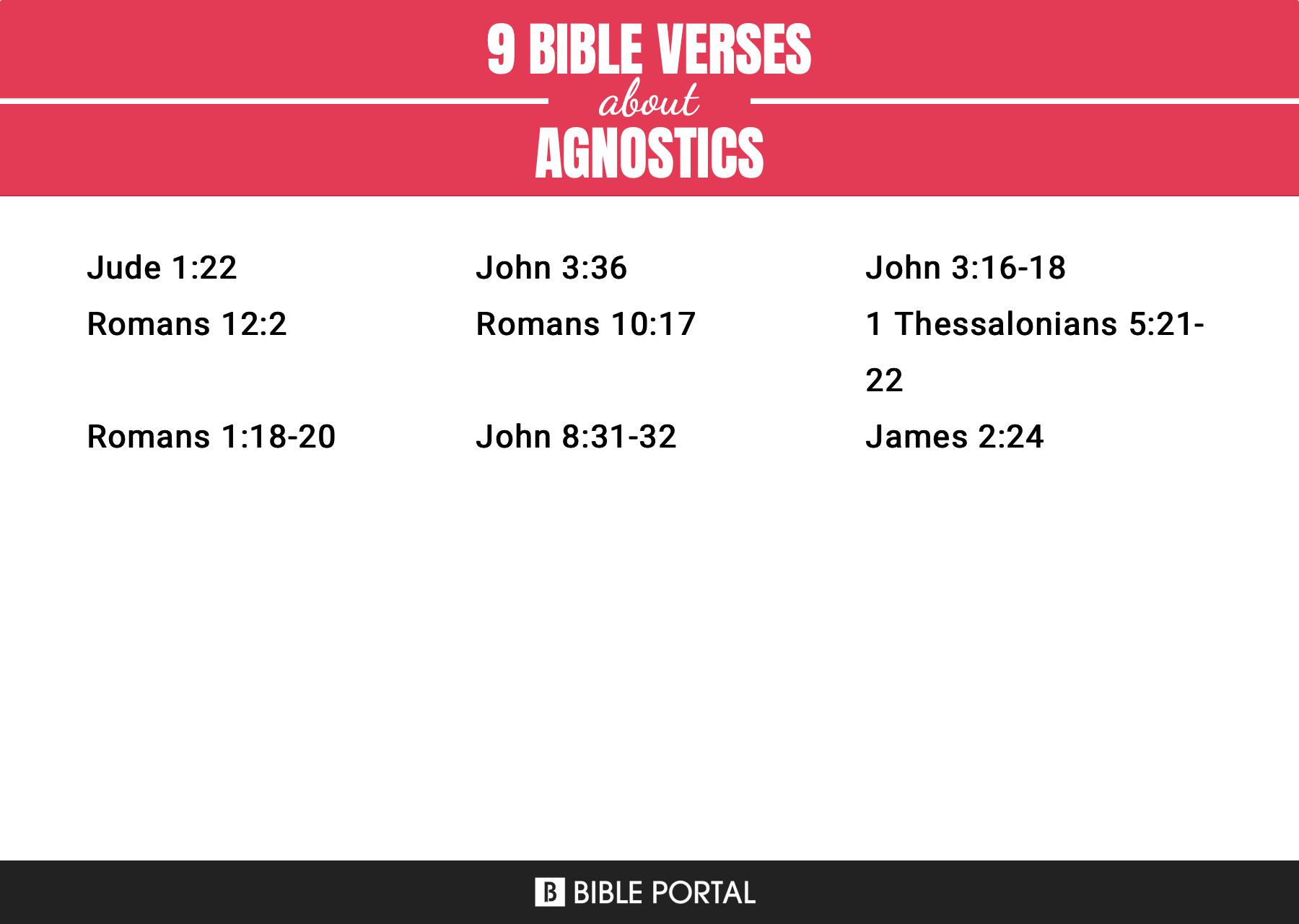 9 Bible Verses about Agnostics