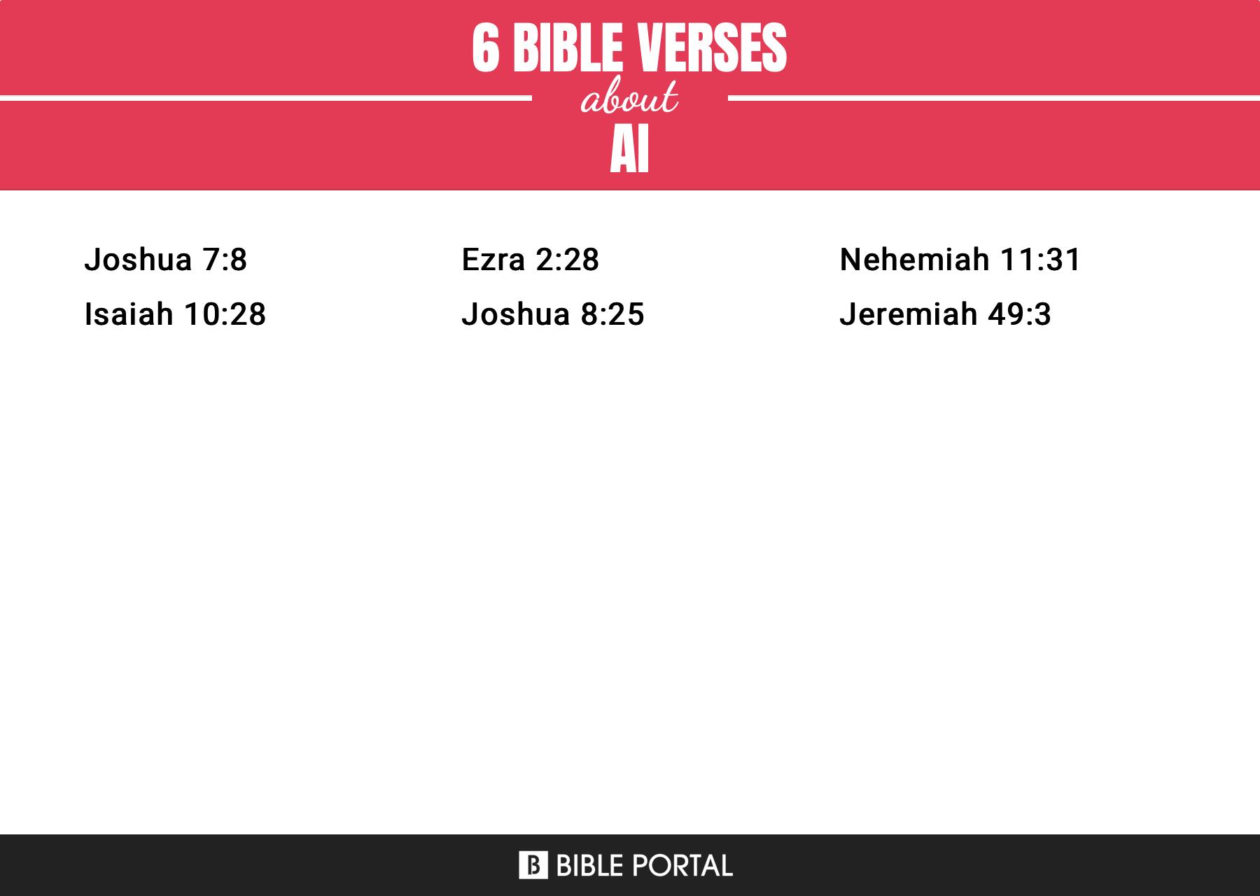 6 Bible Verses about Ai