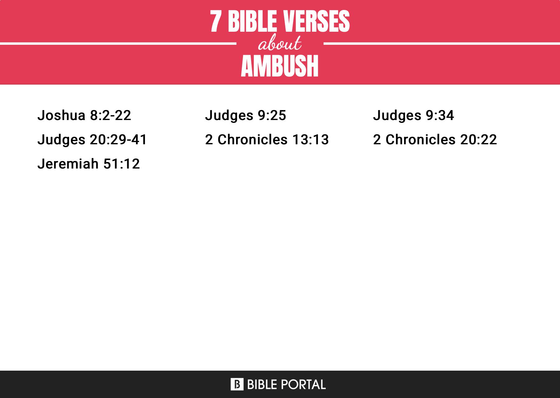 7 Bible Verses about Ambush