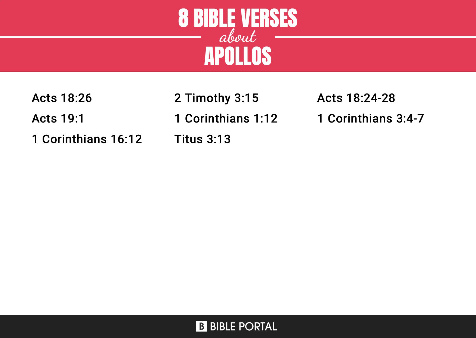 8 Bible Verses about Apollos