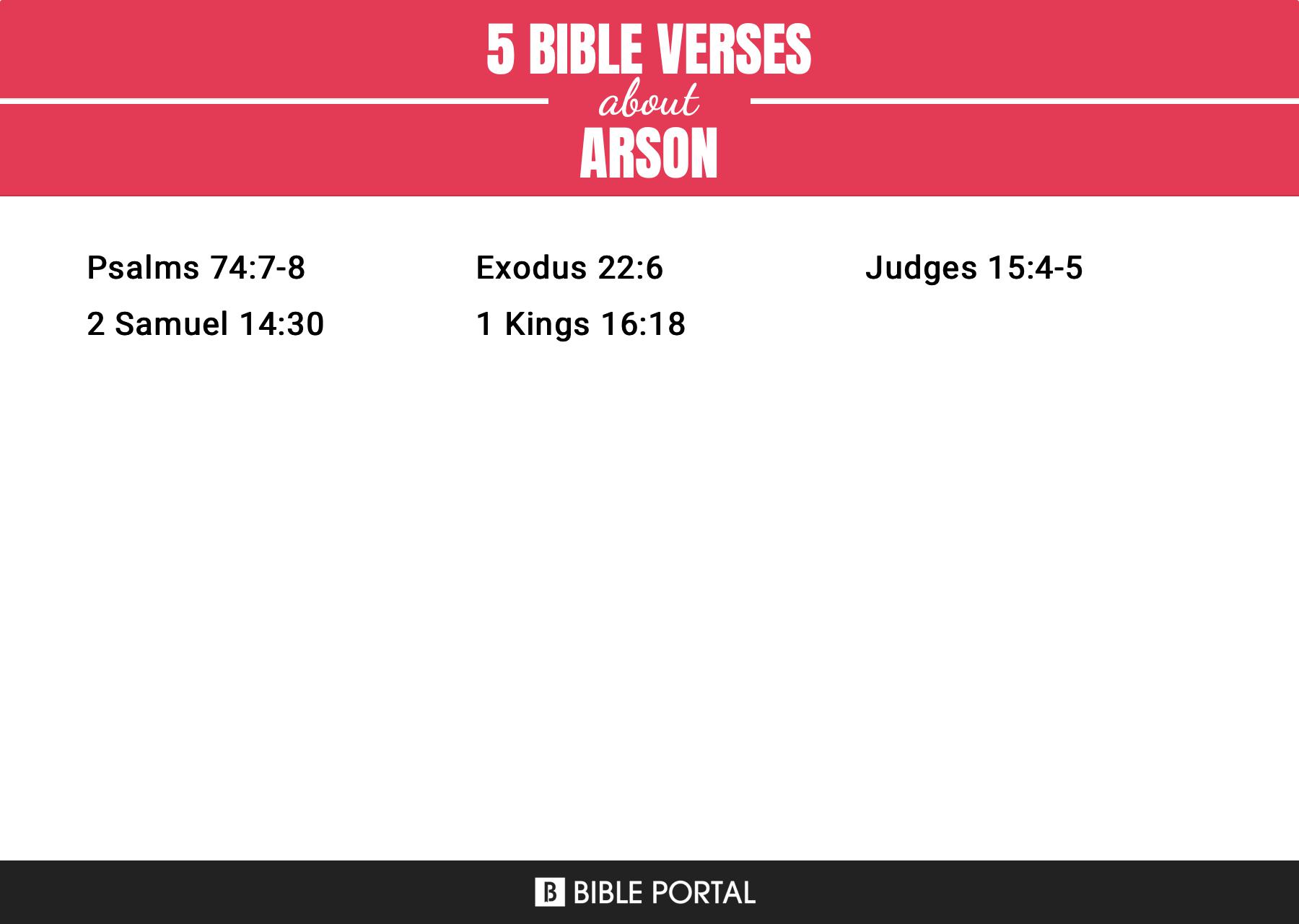 5 Bible Verses about Arson