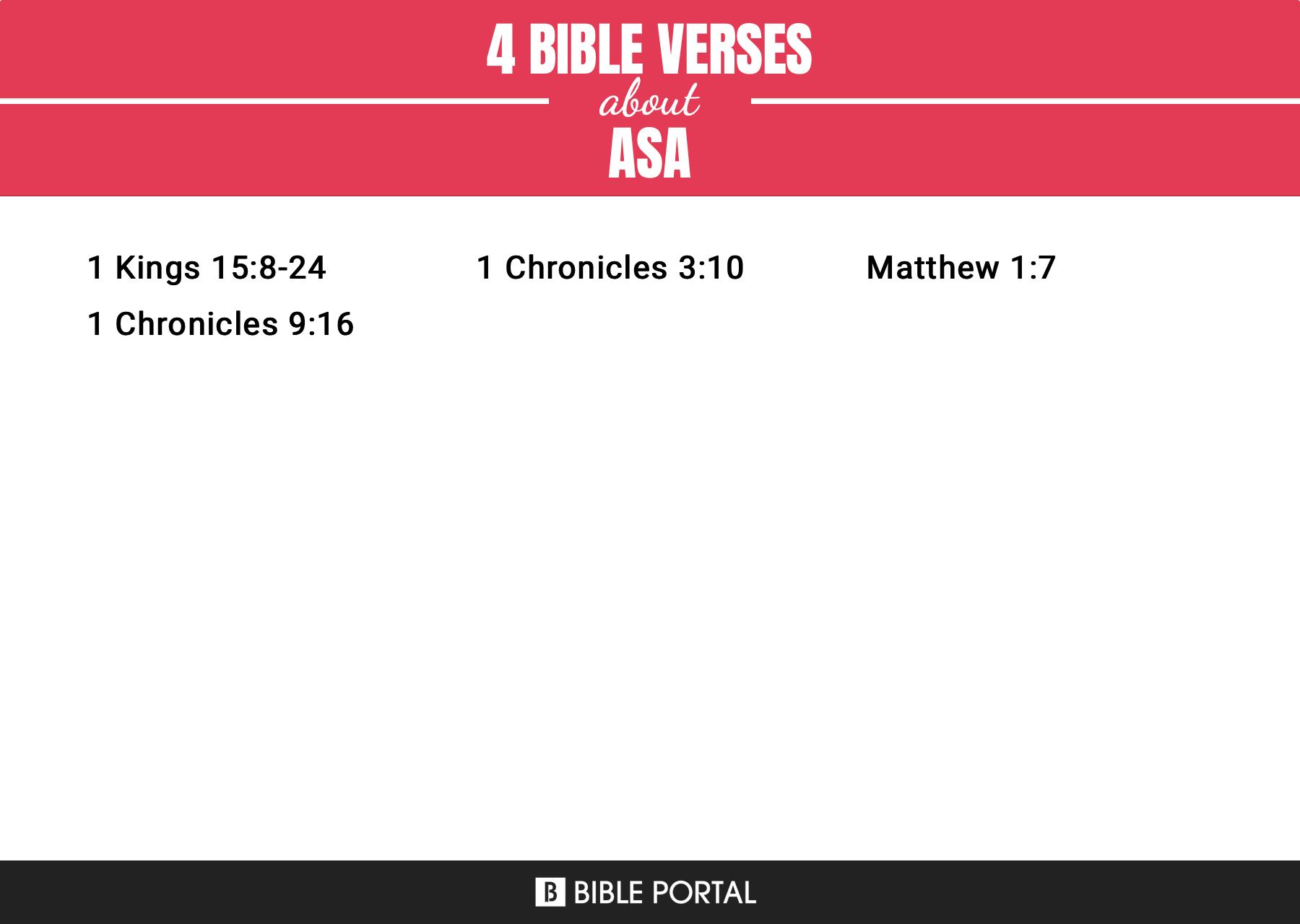 4 Bible Verses about Asa