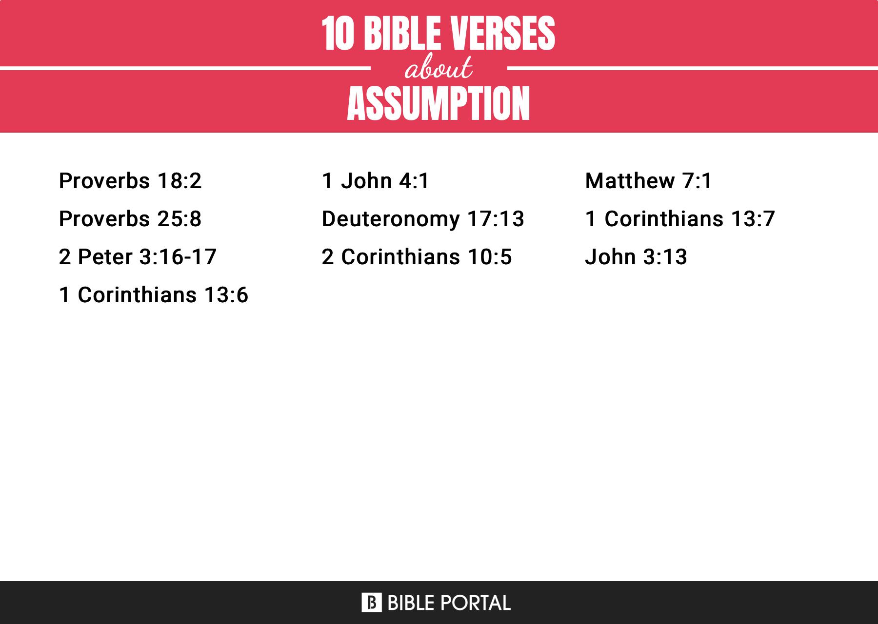 10 Bible Verses about Assumption?