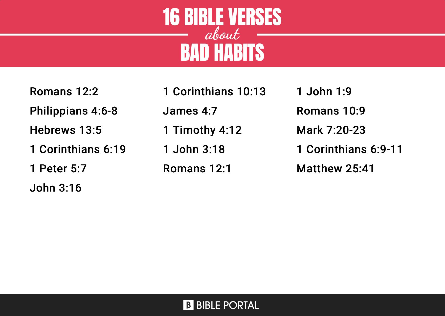 16 Bible Verses about Bad Habits