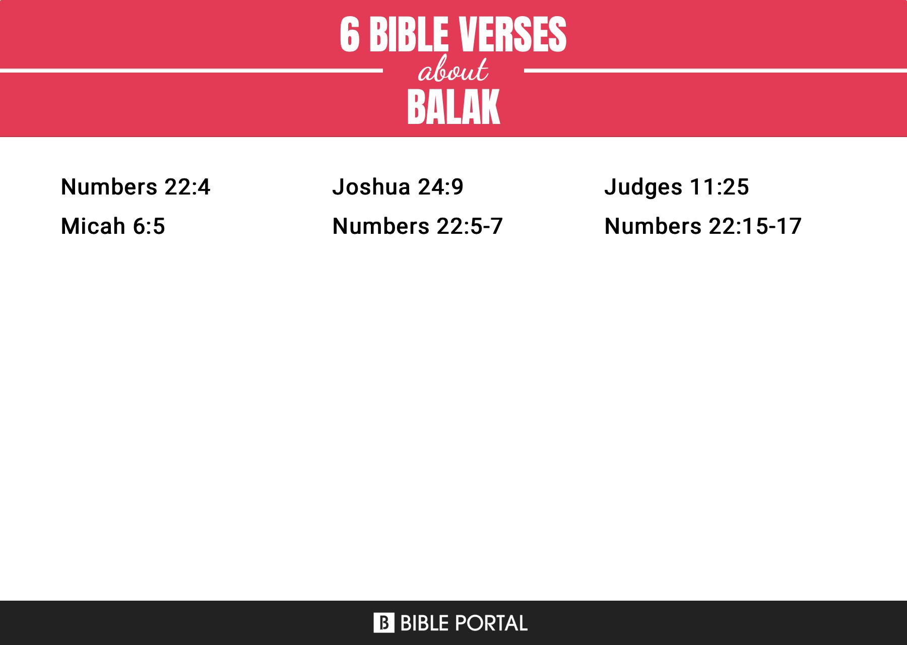 6 Bible Verses about Balak