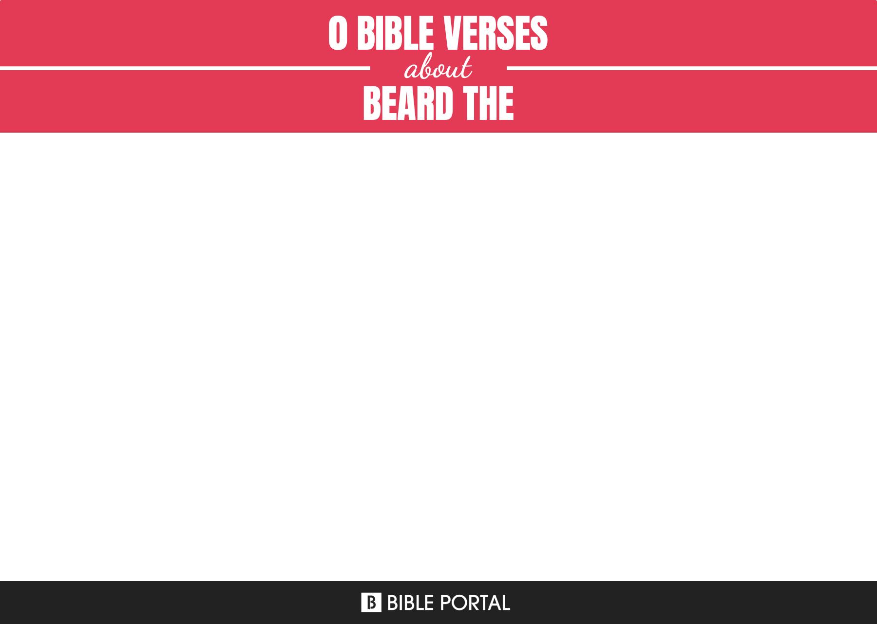 18 Versículos de la Biblia sobre Beard, The