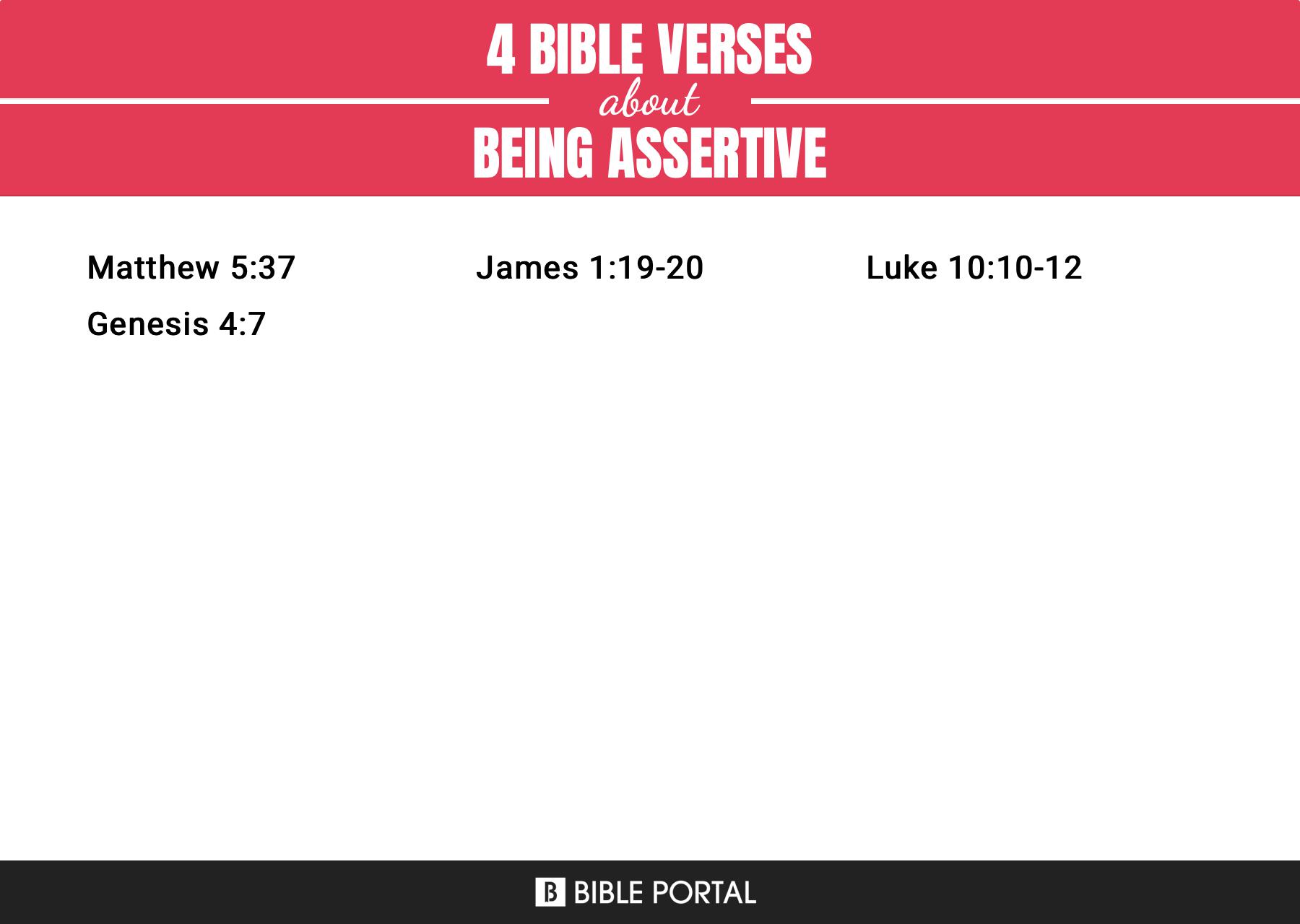4 Bible Verses about Being Assertive