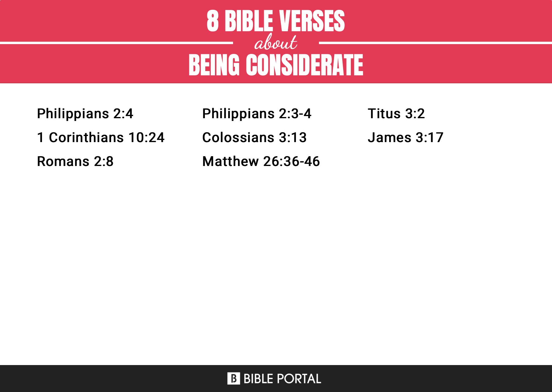 8 Bible Verses about Being Considerate