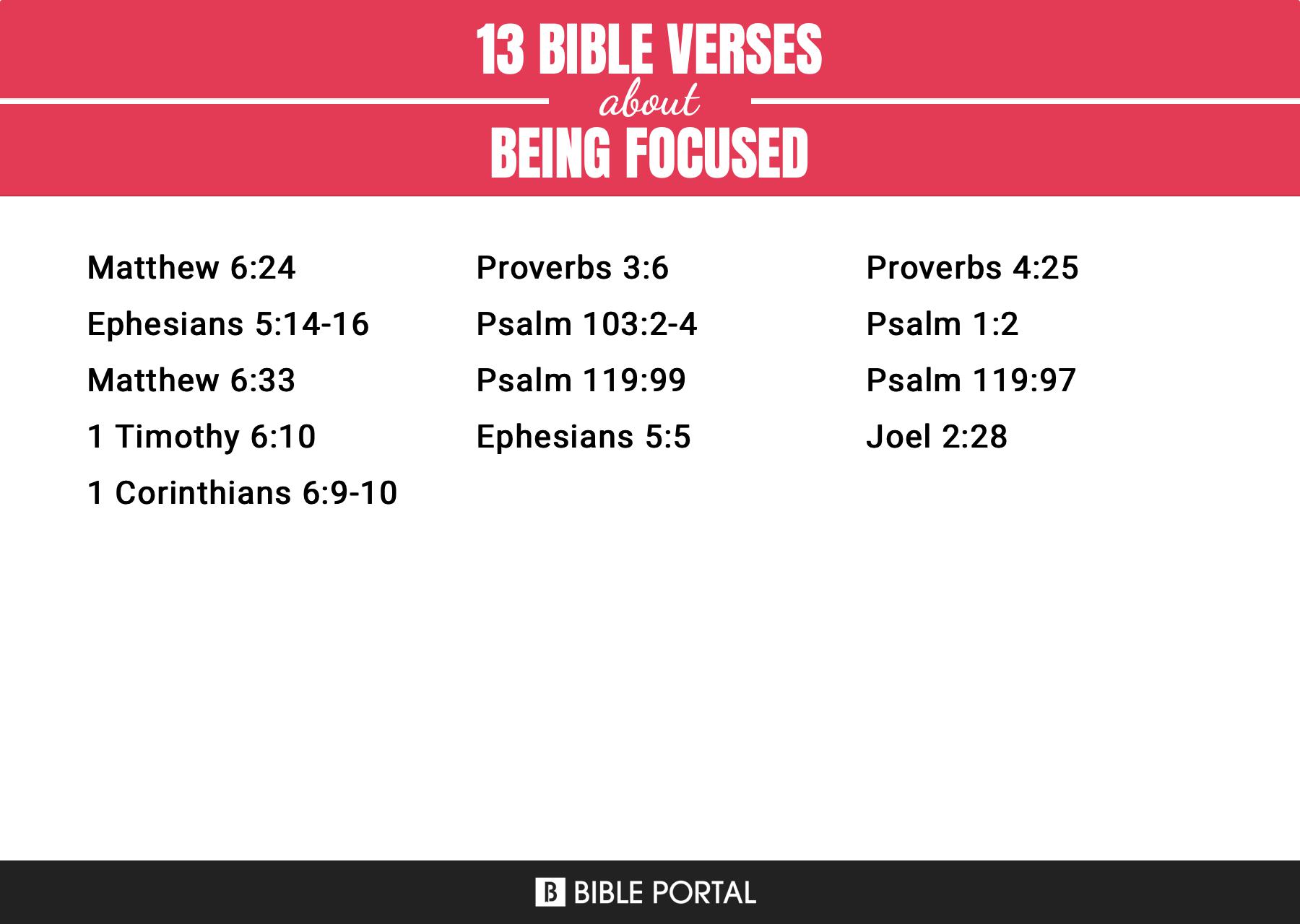 13 Bible Verses about Being Focused