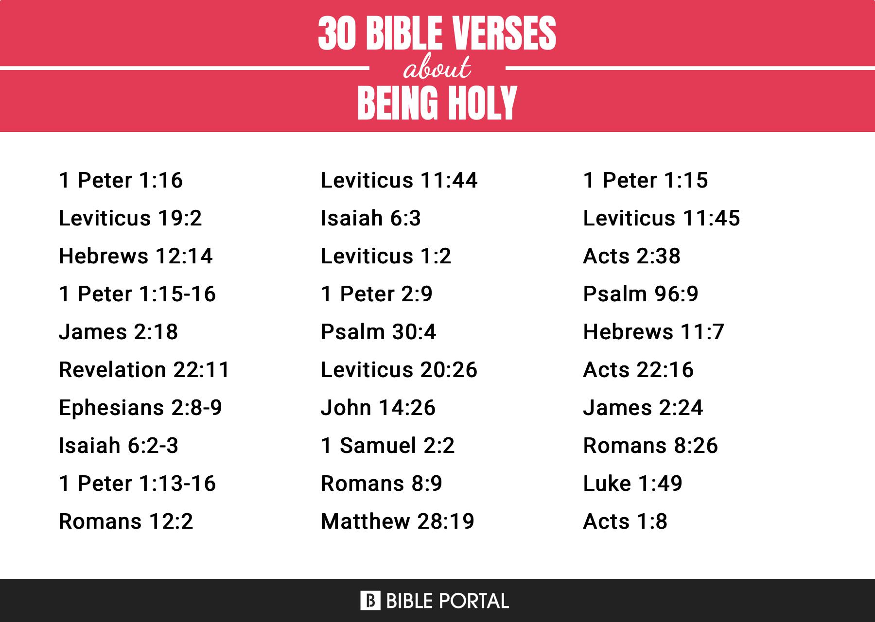 73 Bible Verses about Being Holy