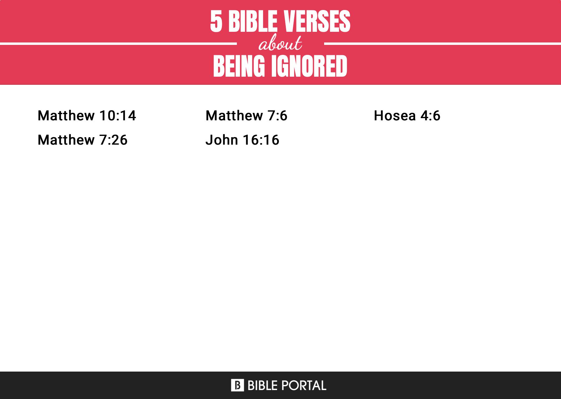 5 Bible Verses about Being Ignored