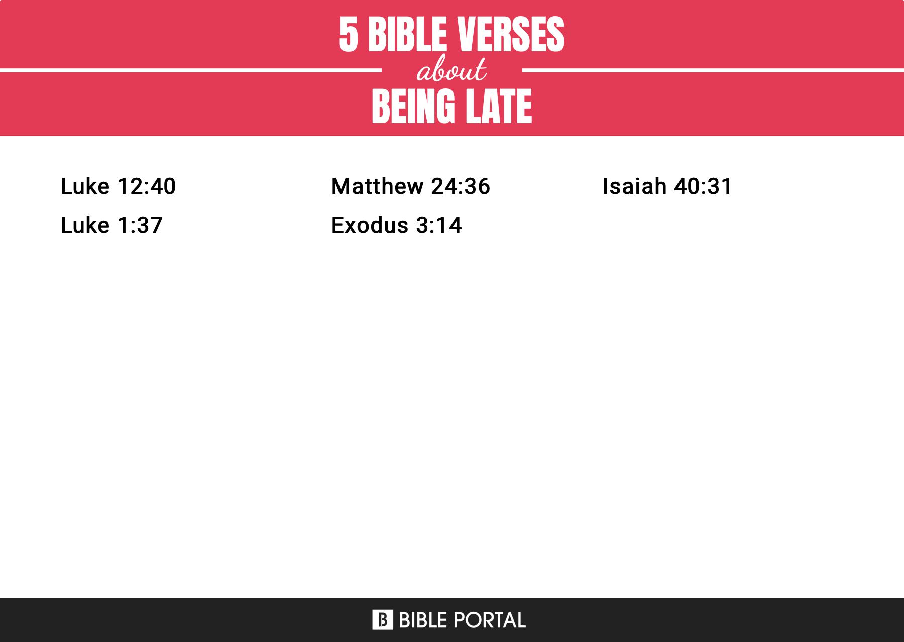 5 Bible Verses about Being Late