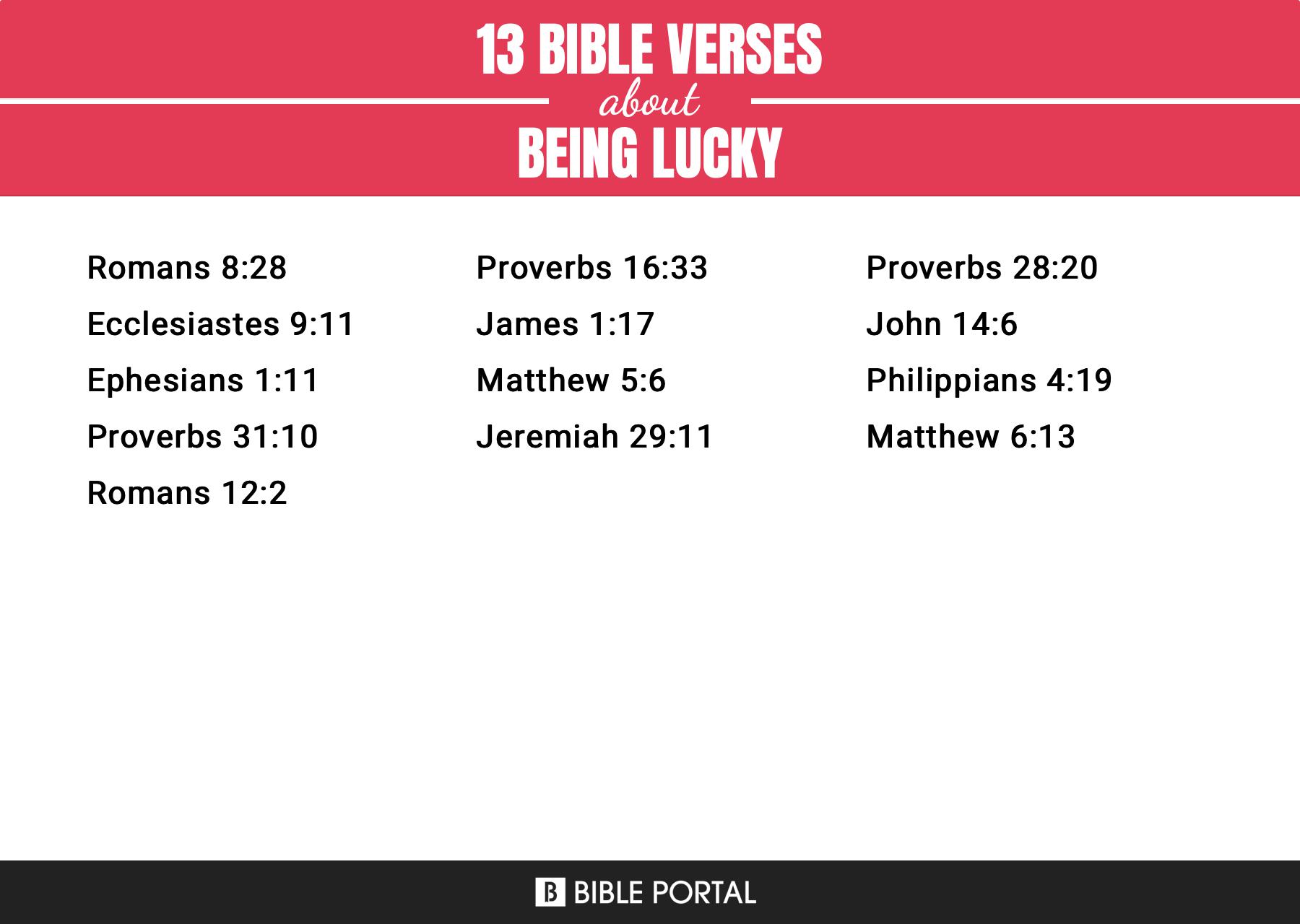 13 Bible Verses about Being Lucky
