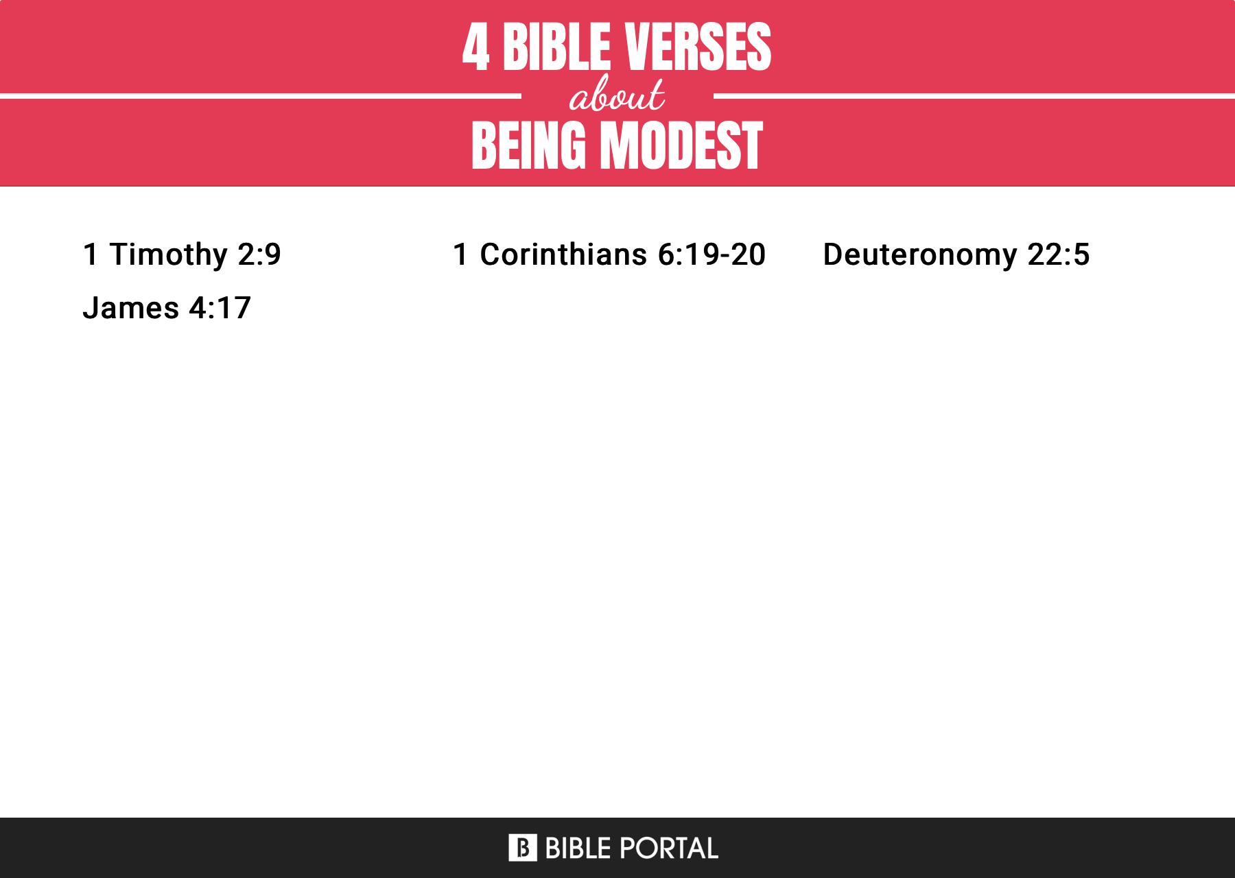 4 Bible Verses about Being Modest