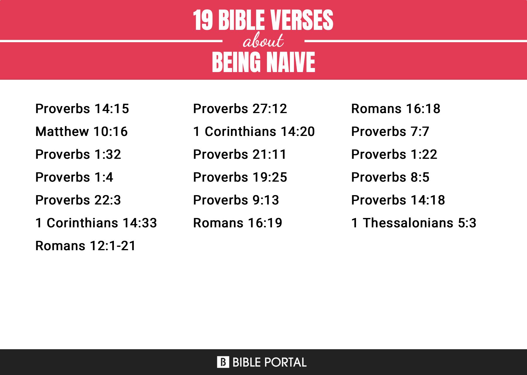 19 Bible Verses about Being Naive