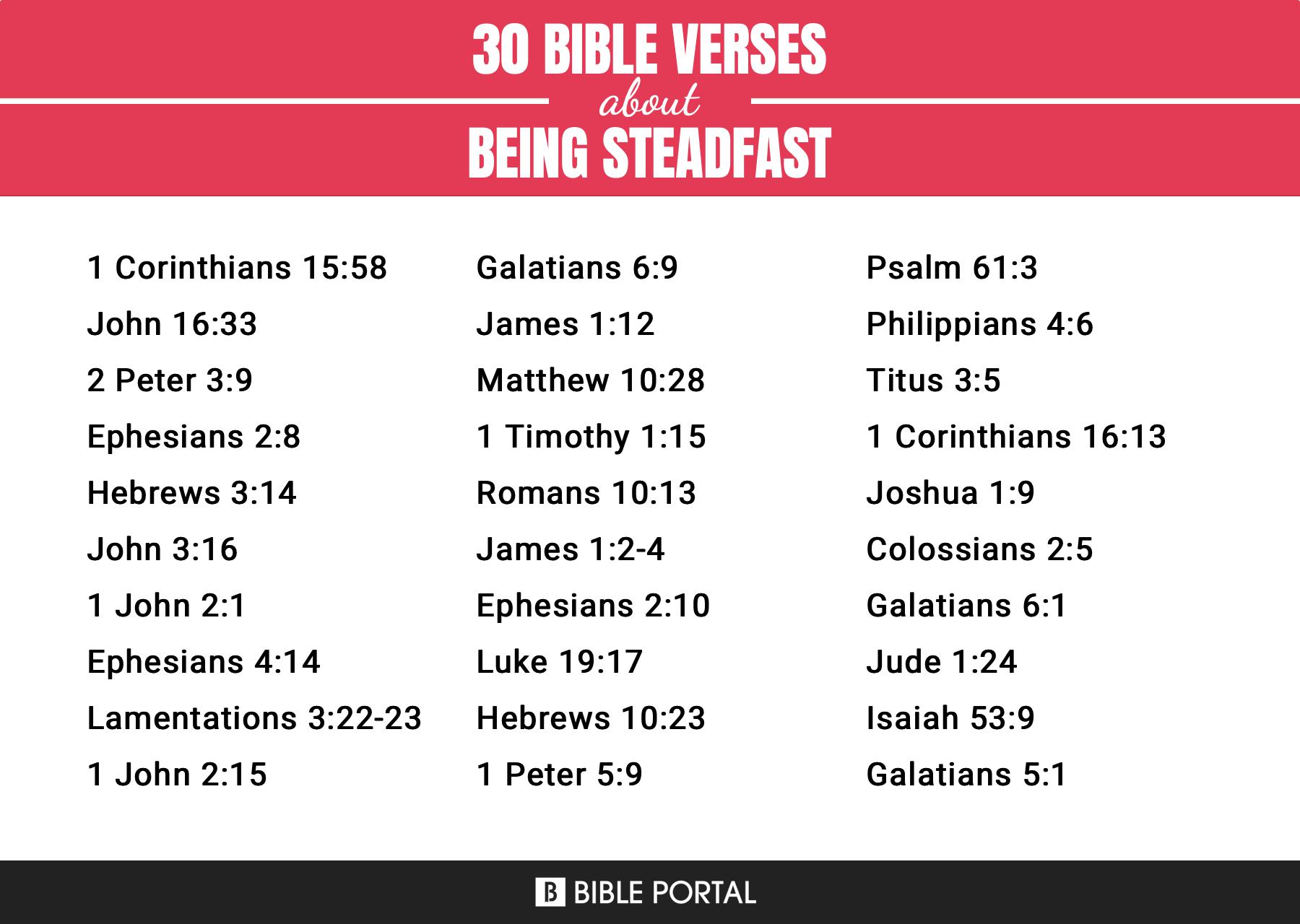 43 Bible Verses about Being Steadfast