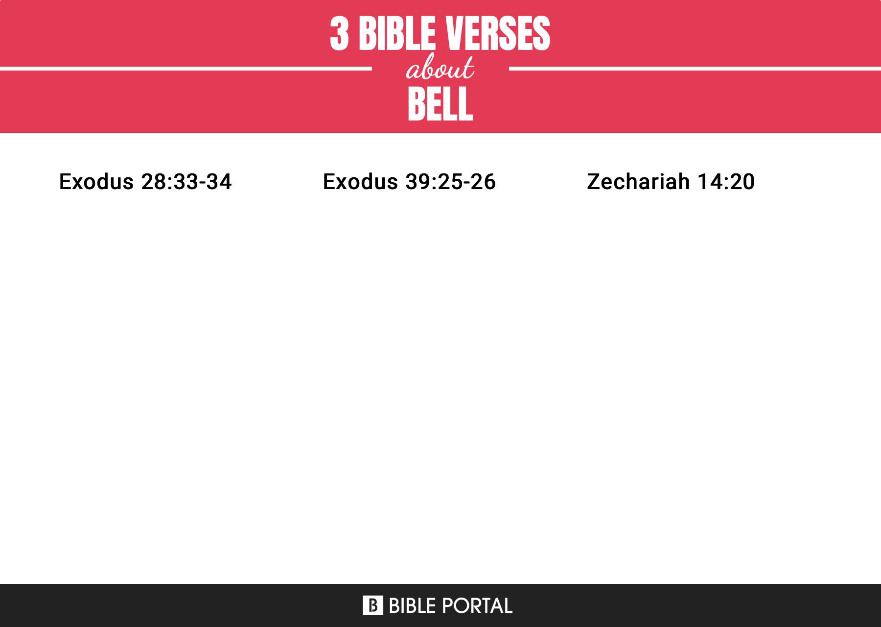 3 Bible Verses about Bell?