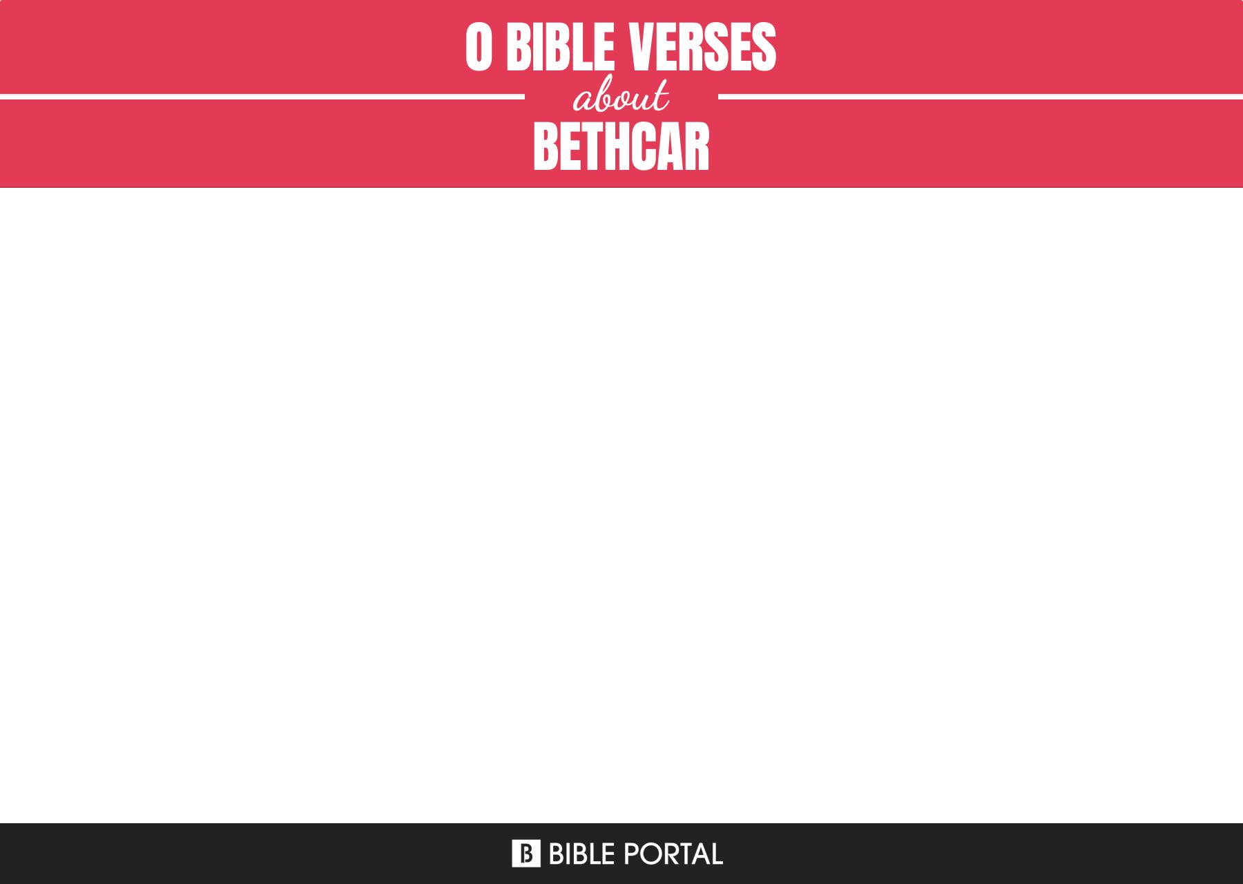 1 Bible Verses about Beth-car