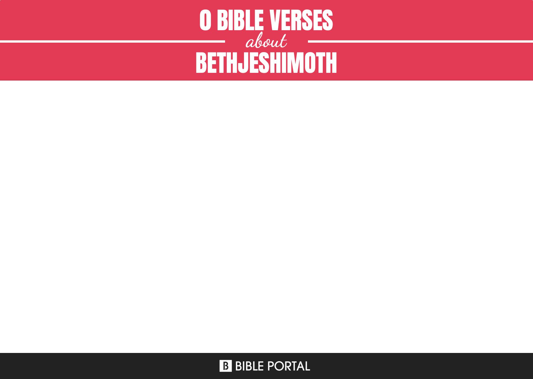 4 Bible Verses about Beth-jeshimoth