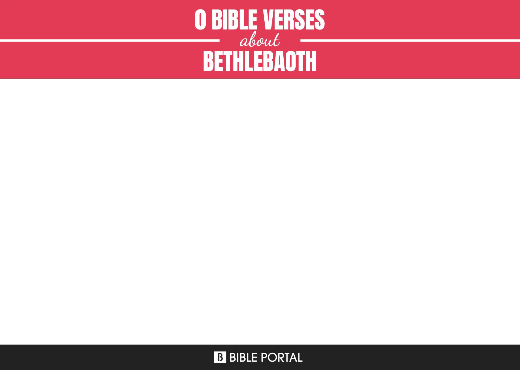 3 Bible Verses about Beth-lebaoth