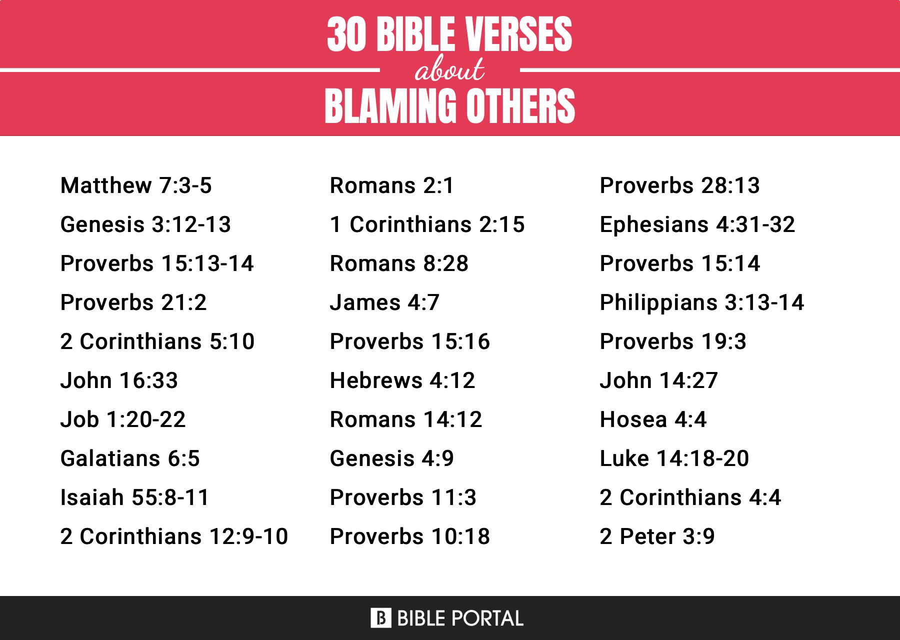 53 Bible Verses about Blaming Others 53 Bible Verses about Blaming Others