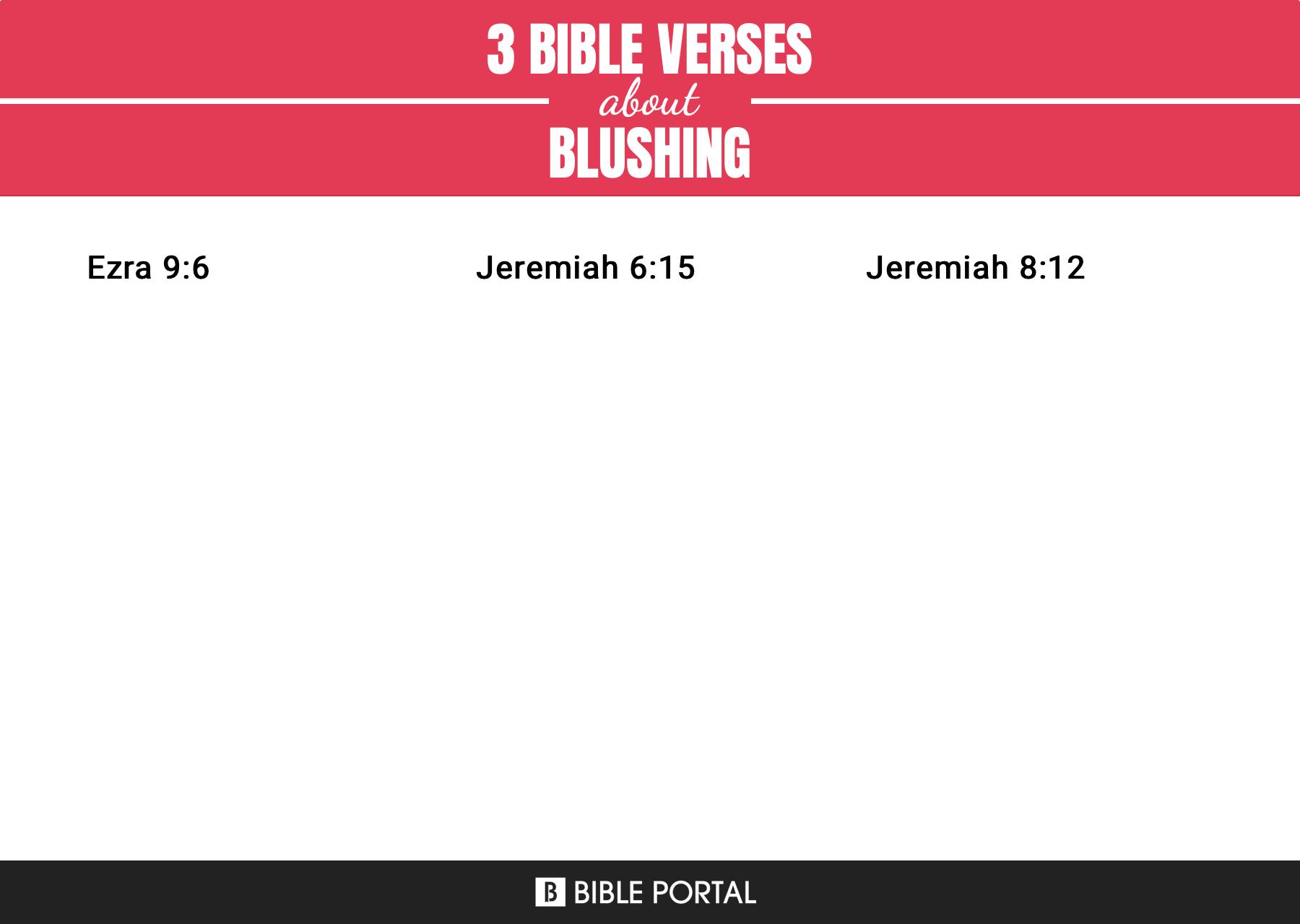 3 Bible Verses about Blushing