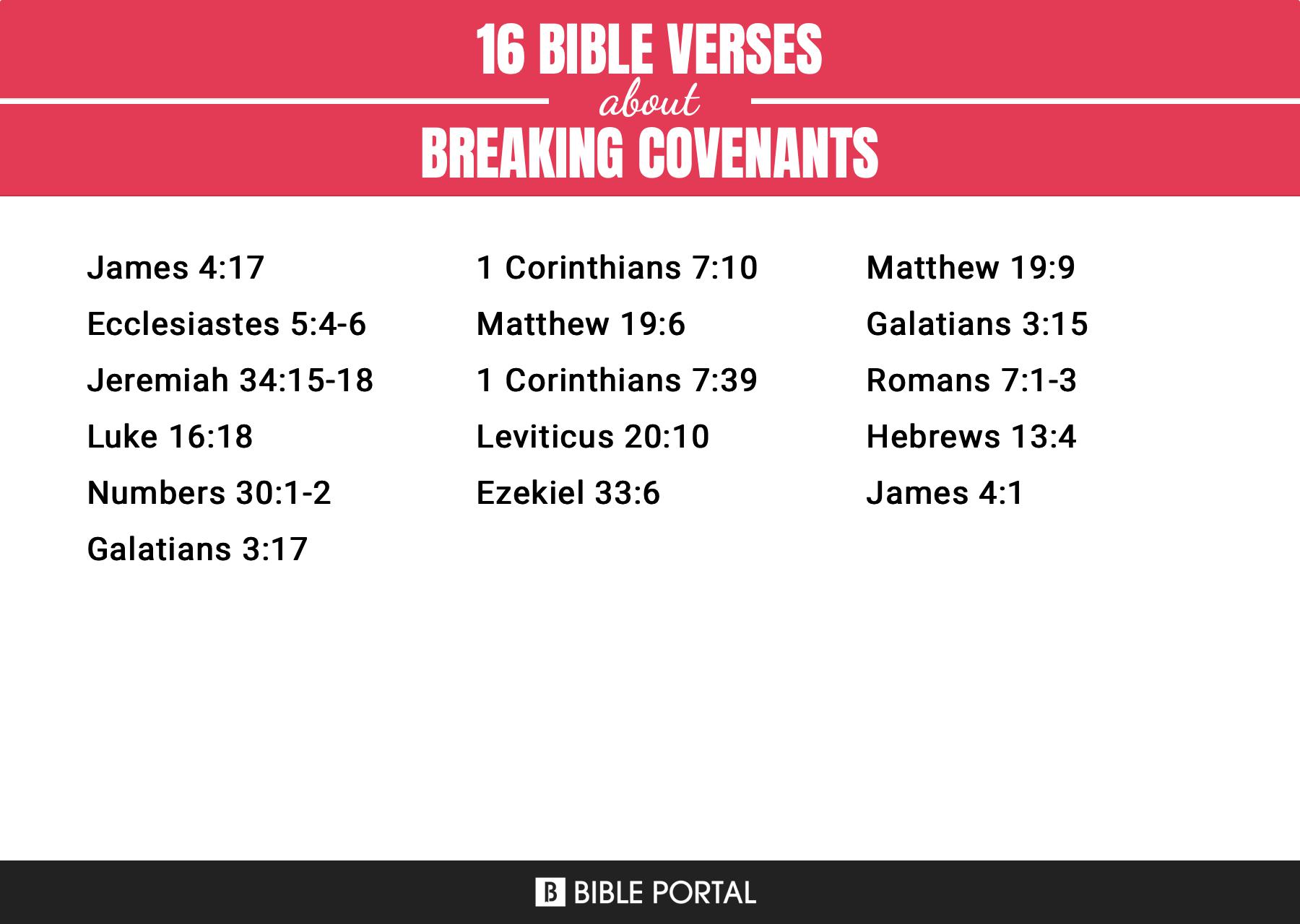 16 Bible Verses about Breaking Covenants