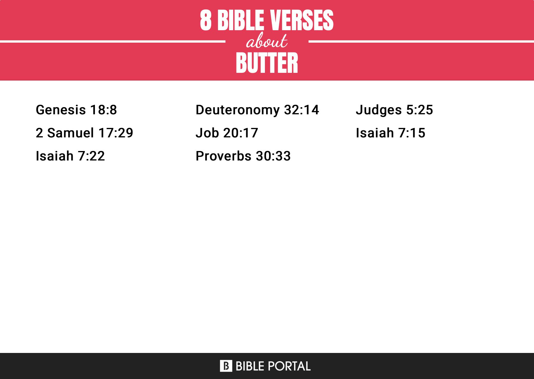 8 Bible Verses about Butter
