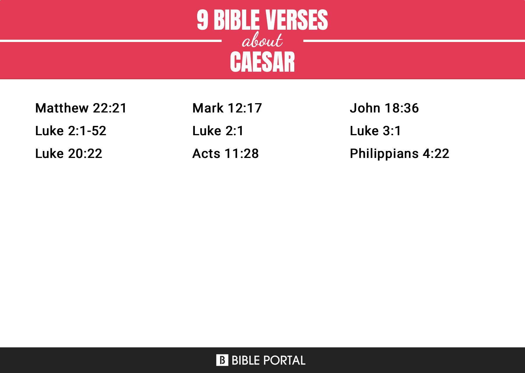 9 Bible Verses about Caesar