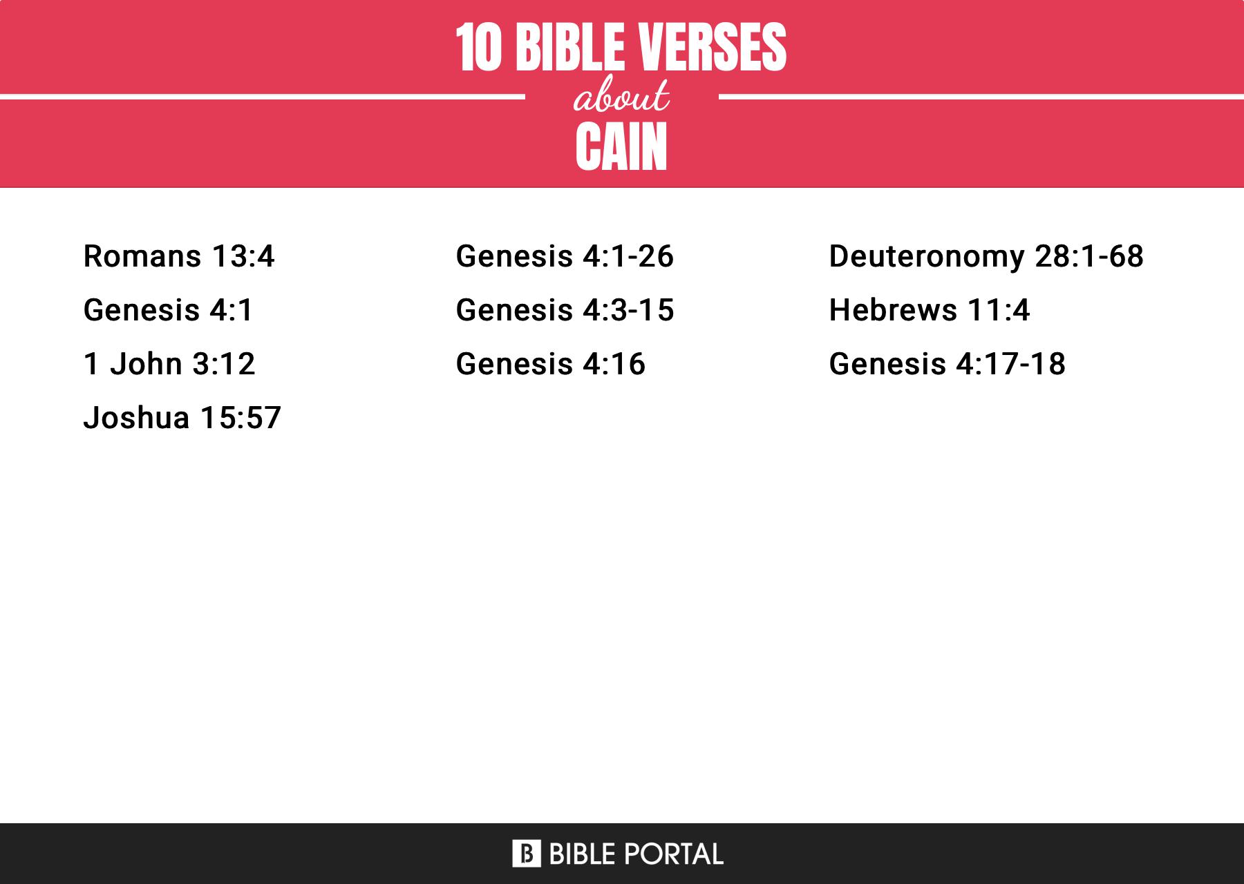 10 Bible Verses about Cain