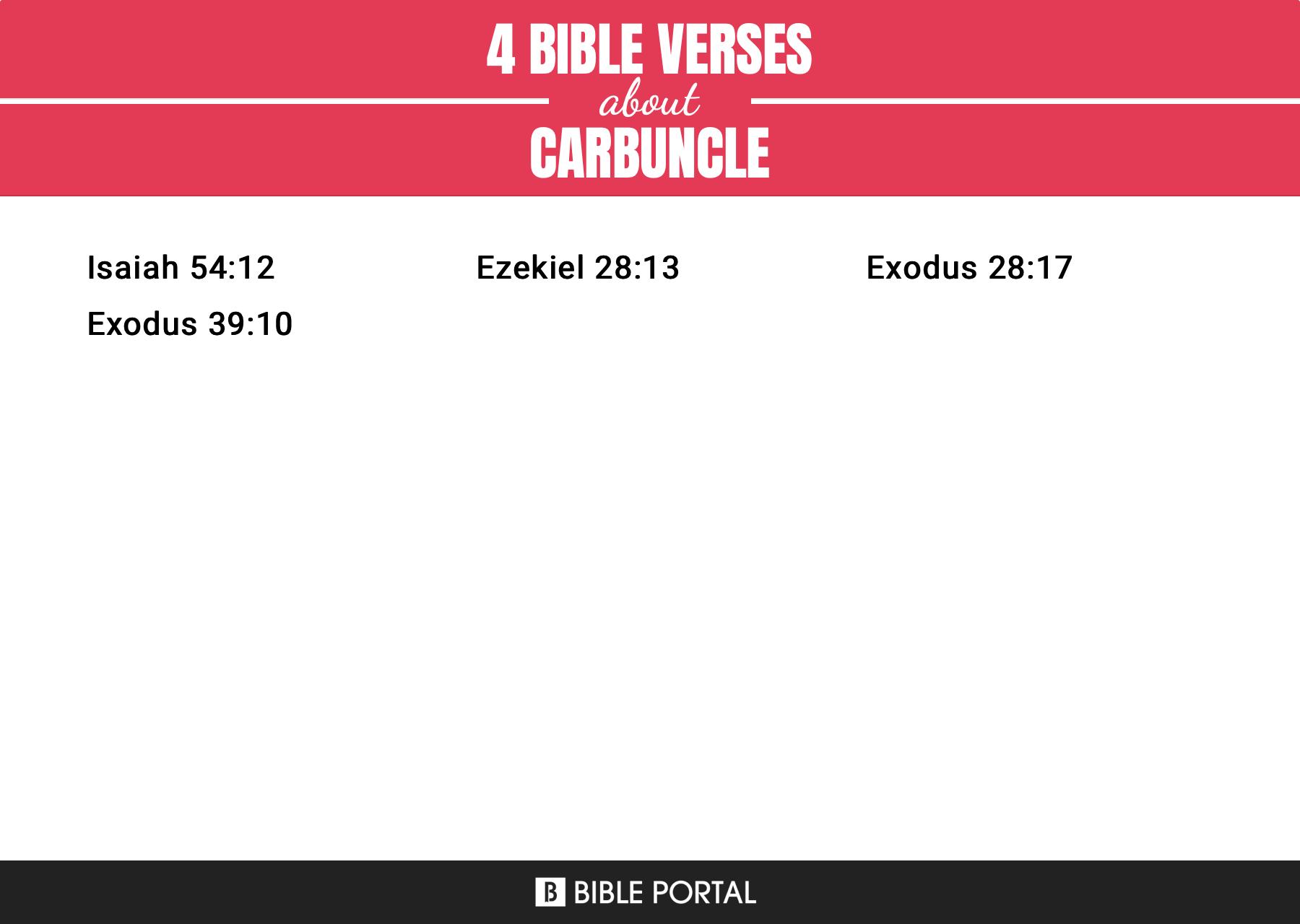 4 Bible Verses about Carbuncle