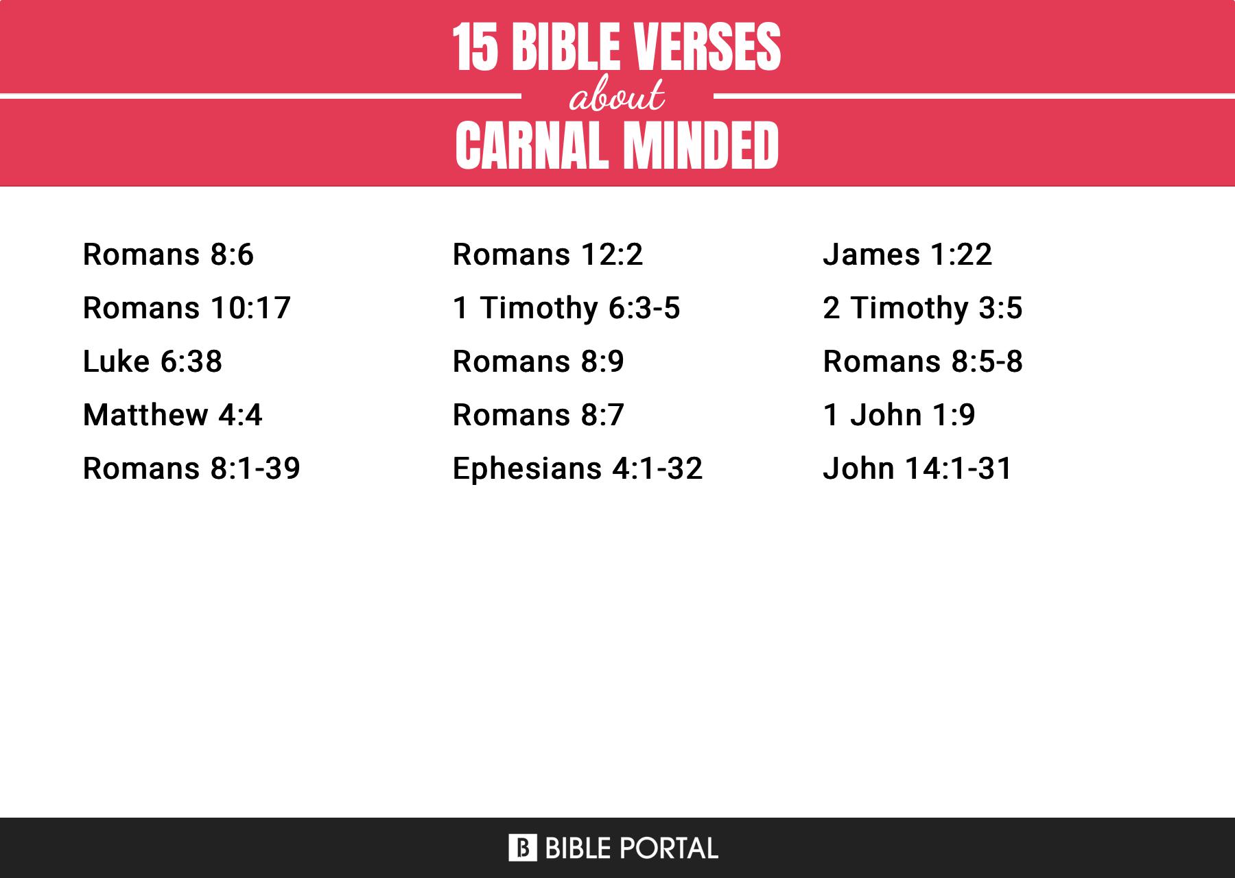 15 Bible Verses about Carnal Minded