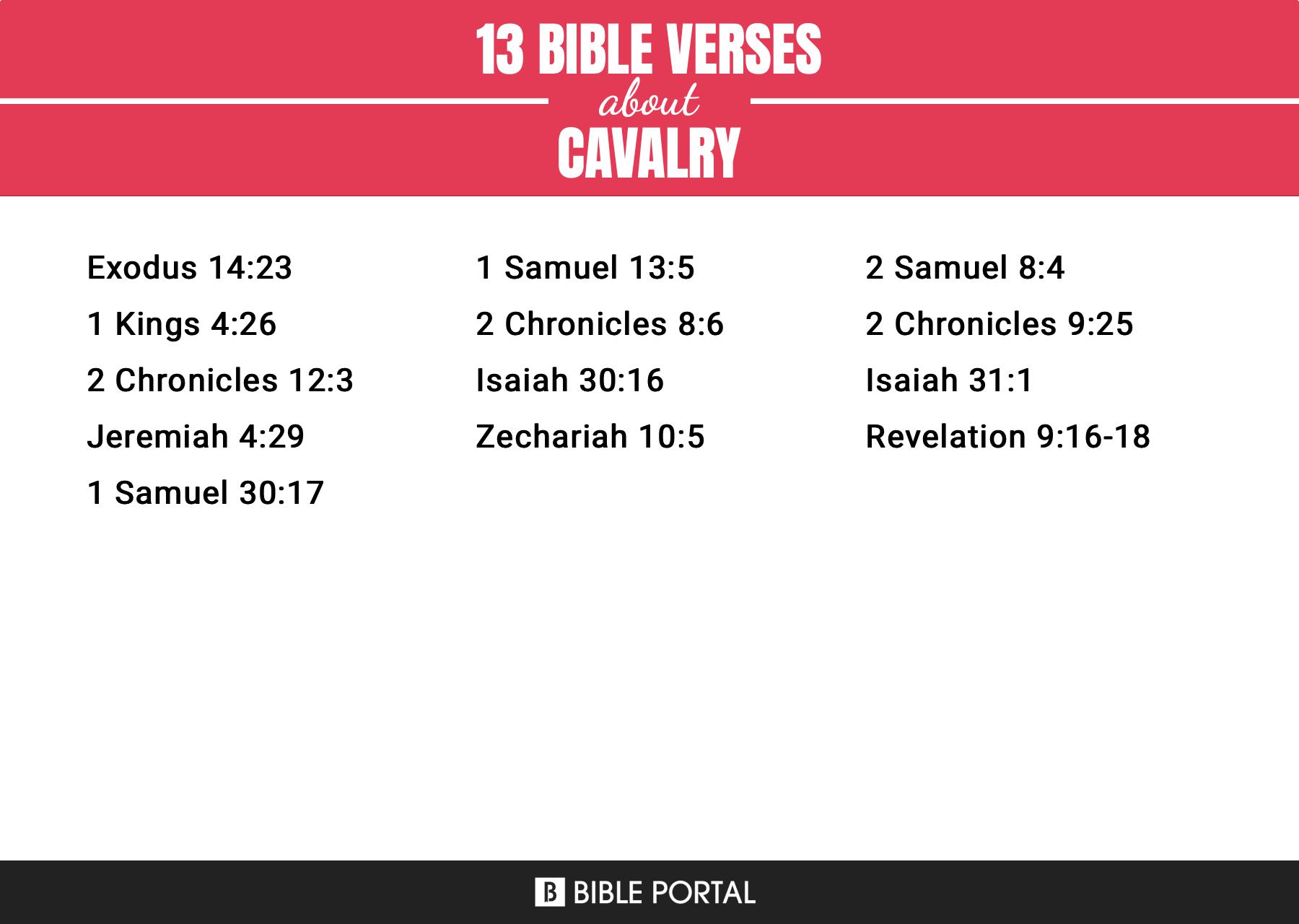 13 Bible Verses about Cavalry