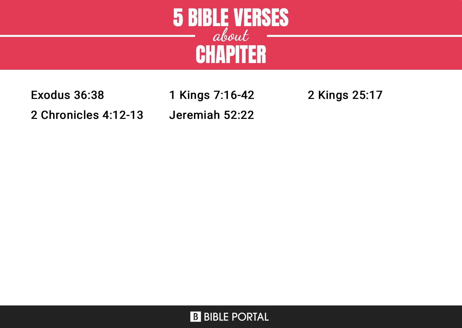 5 Bible Verses about Chapiter