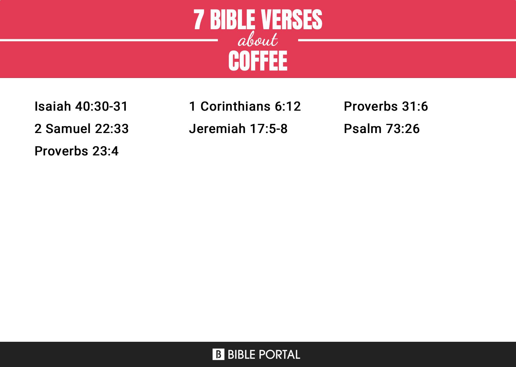 7 Bible Verses about Coffee