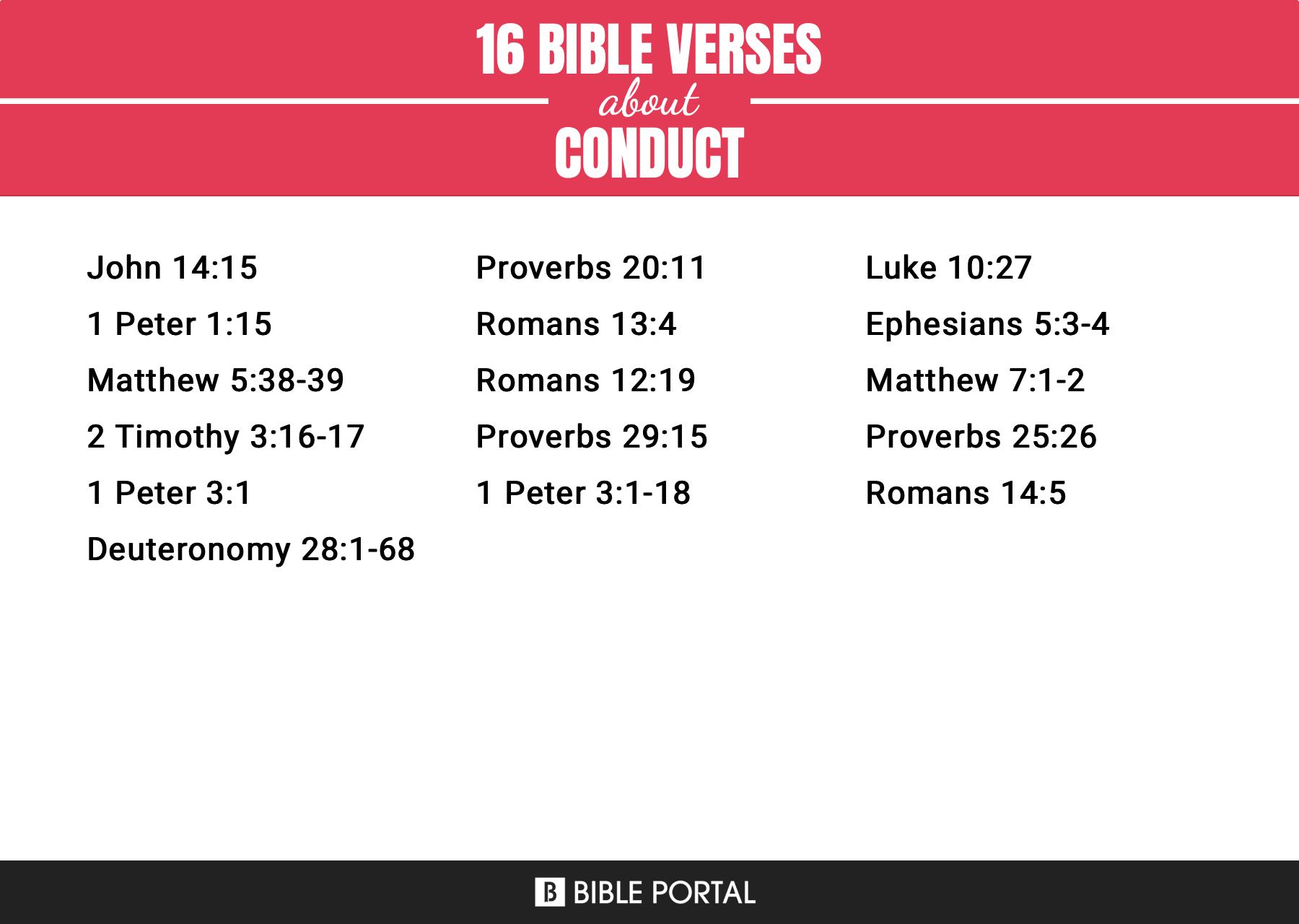 16 Bible Verses about Conduct